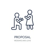 Proposal Icon Proposal Linear Symbol Design Wedding Love Collection ...