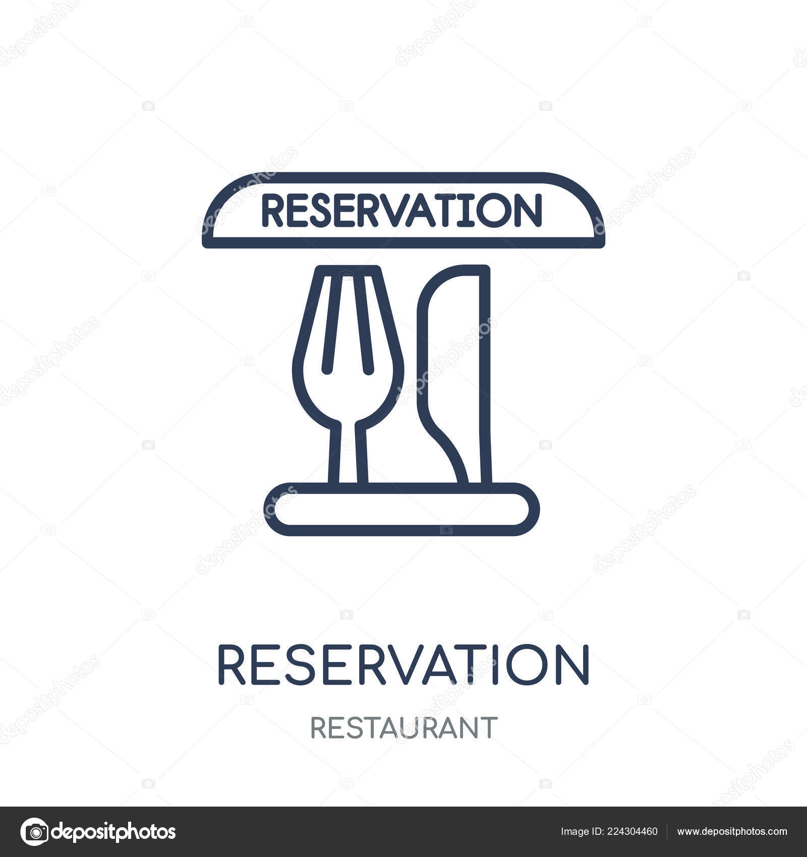 Icono De Reserva De Restaurante
