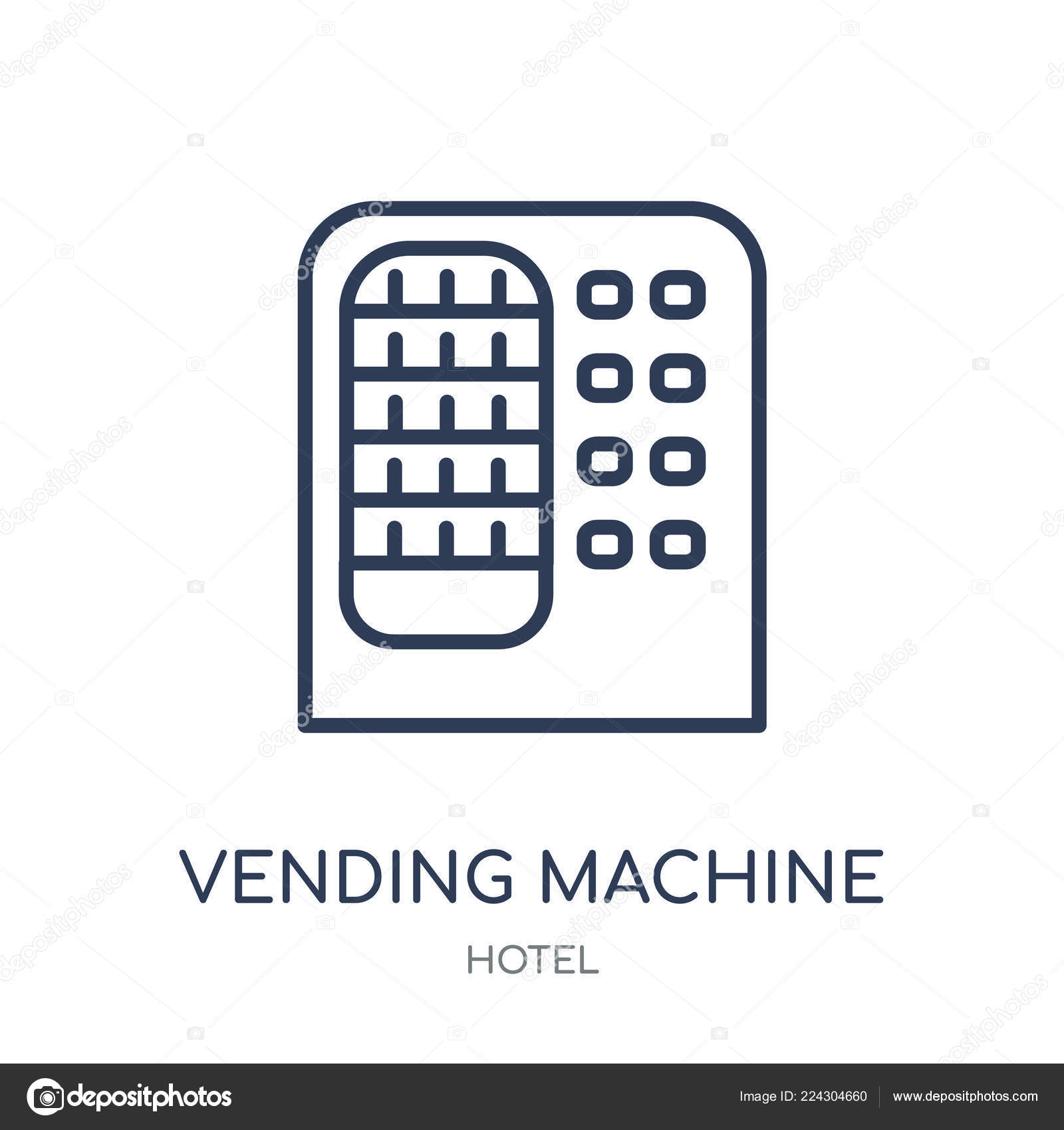 Vending Machine Icon Vending Machine Linear Symbol Design Hotel ...