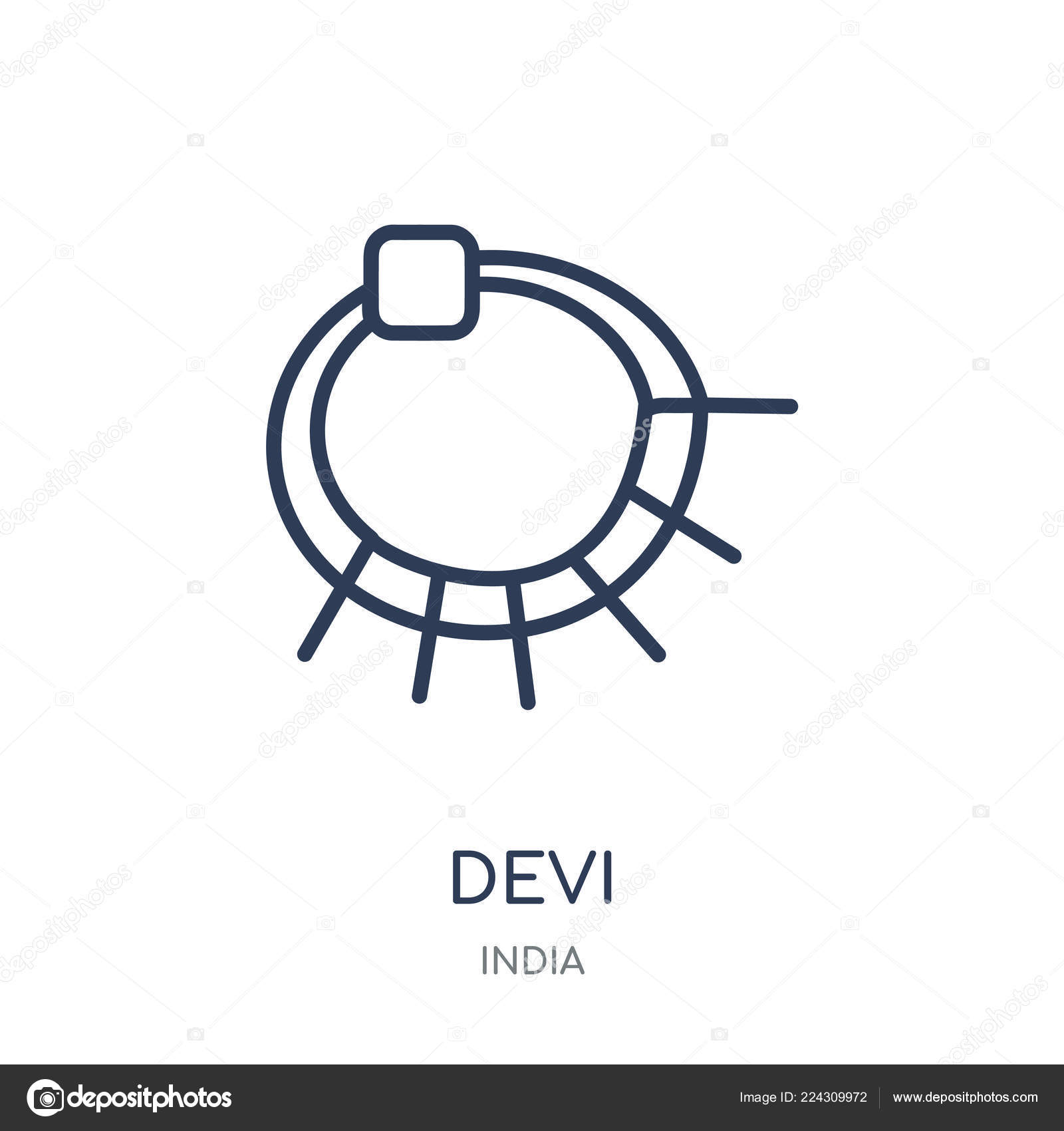 Devi Icon Devi Linear Symbol Design India Collection Simple Outline ...