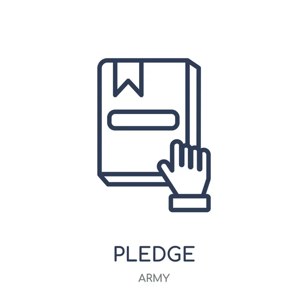 Pledge Icon Pledge Linear Symbol Design Army Collection Stock Vector by ...