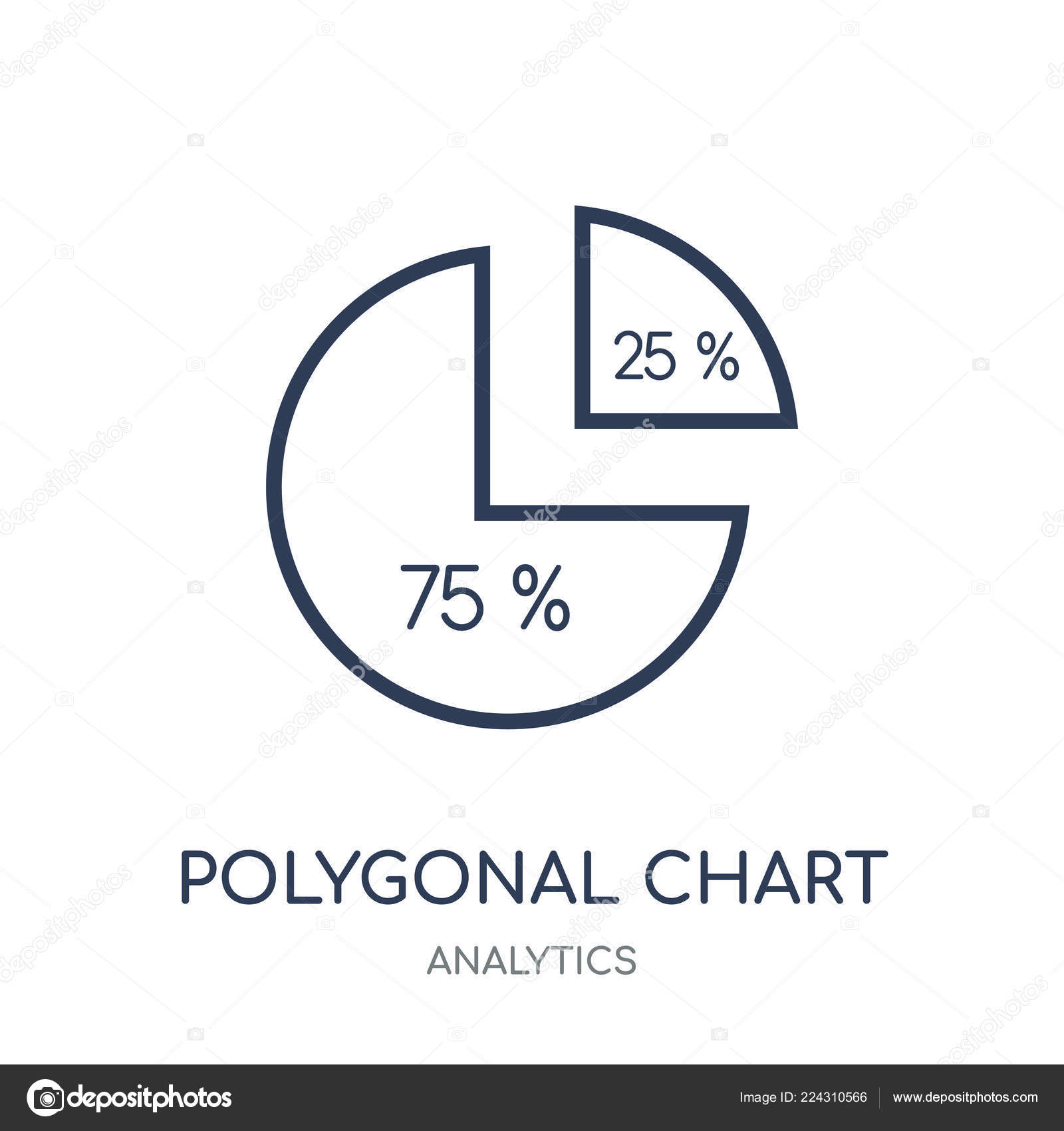 Polygonal Chart Icon Polygonal Chart Linear Symbol Design Analytics ...