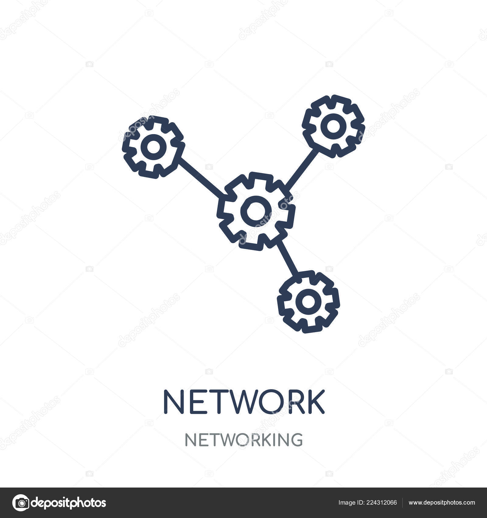 Network Optimization Icon Network Optimization Linear Symbol Design ...