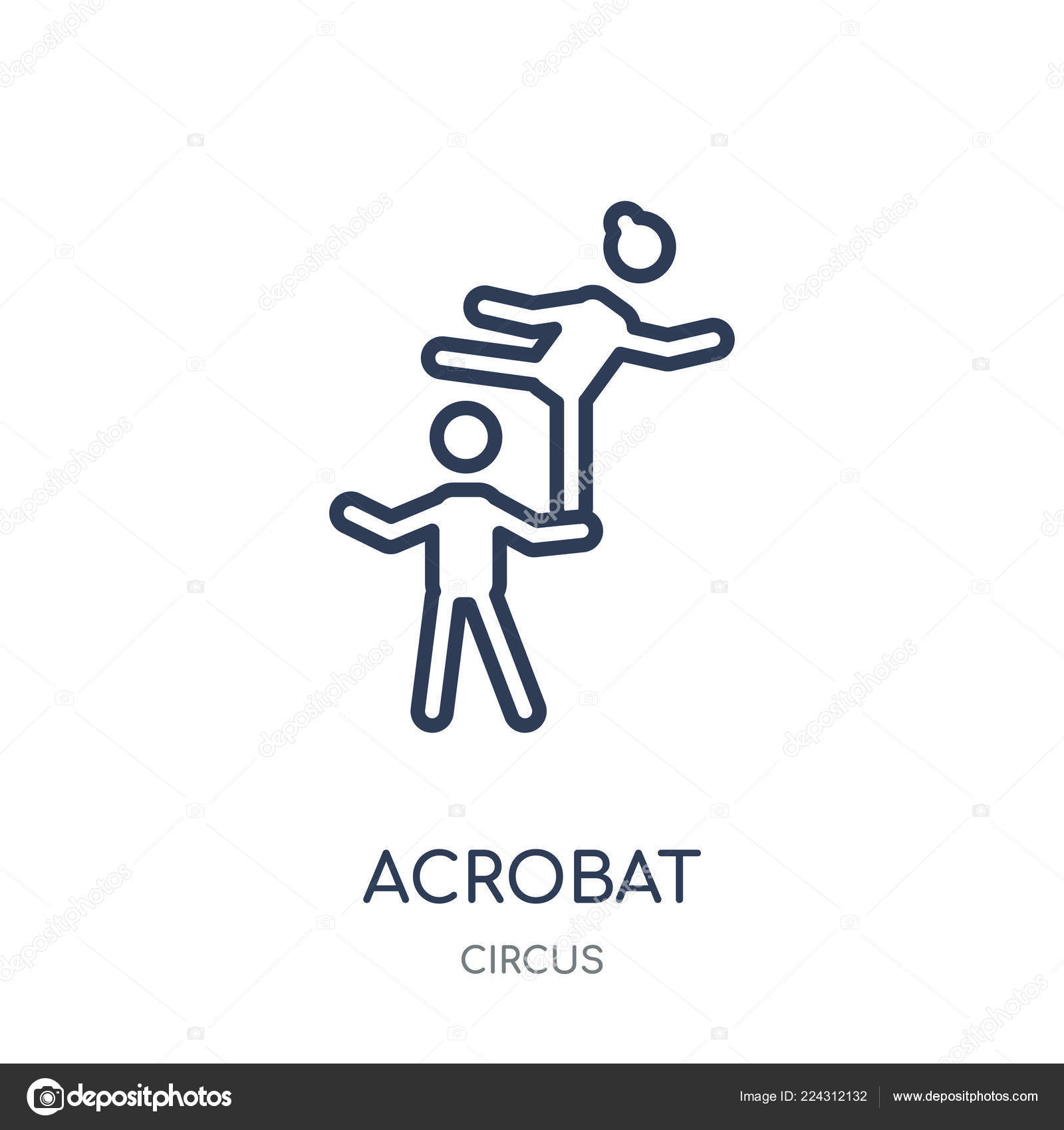 Acrobat Icon Acrobat Linear Symbol Design Circus Collection Simple ...