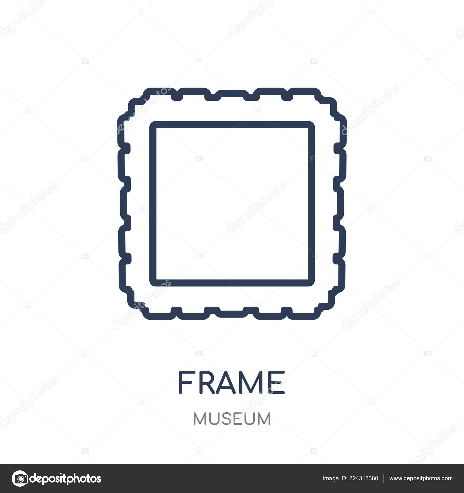 Frame Icon Frame Linear Symbol Design Museum Collection Simple Outline ...