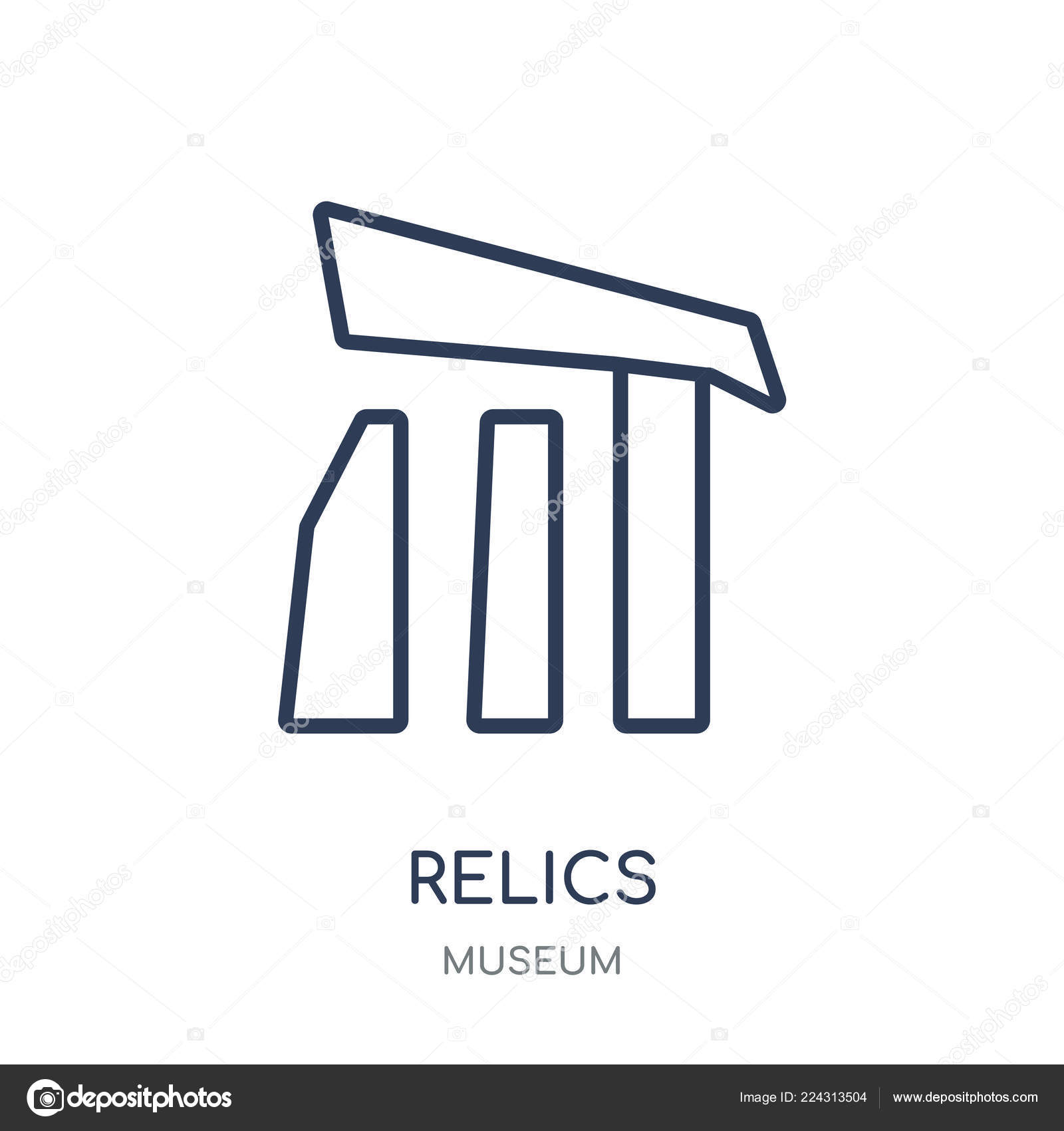 Relics Icon Relics Linear Symbol Design Museum Collection Simple ...