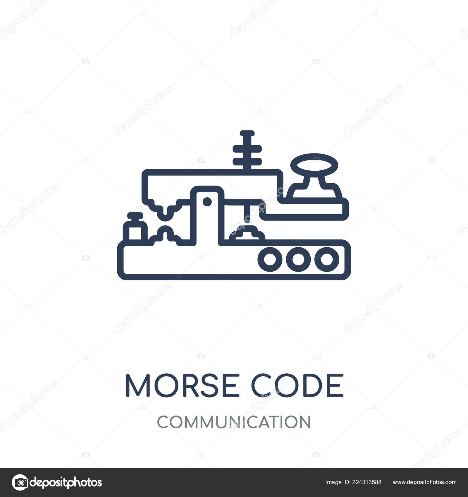 Morse Code Icon Morse Code Linear Symbol Design Communication ...