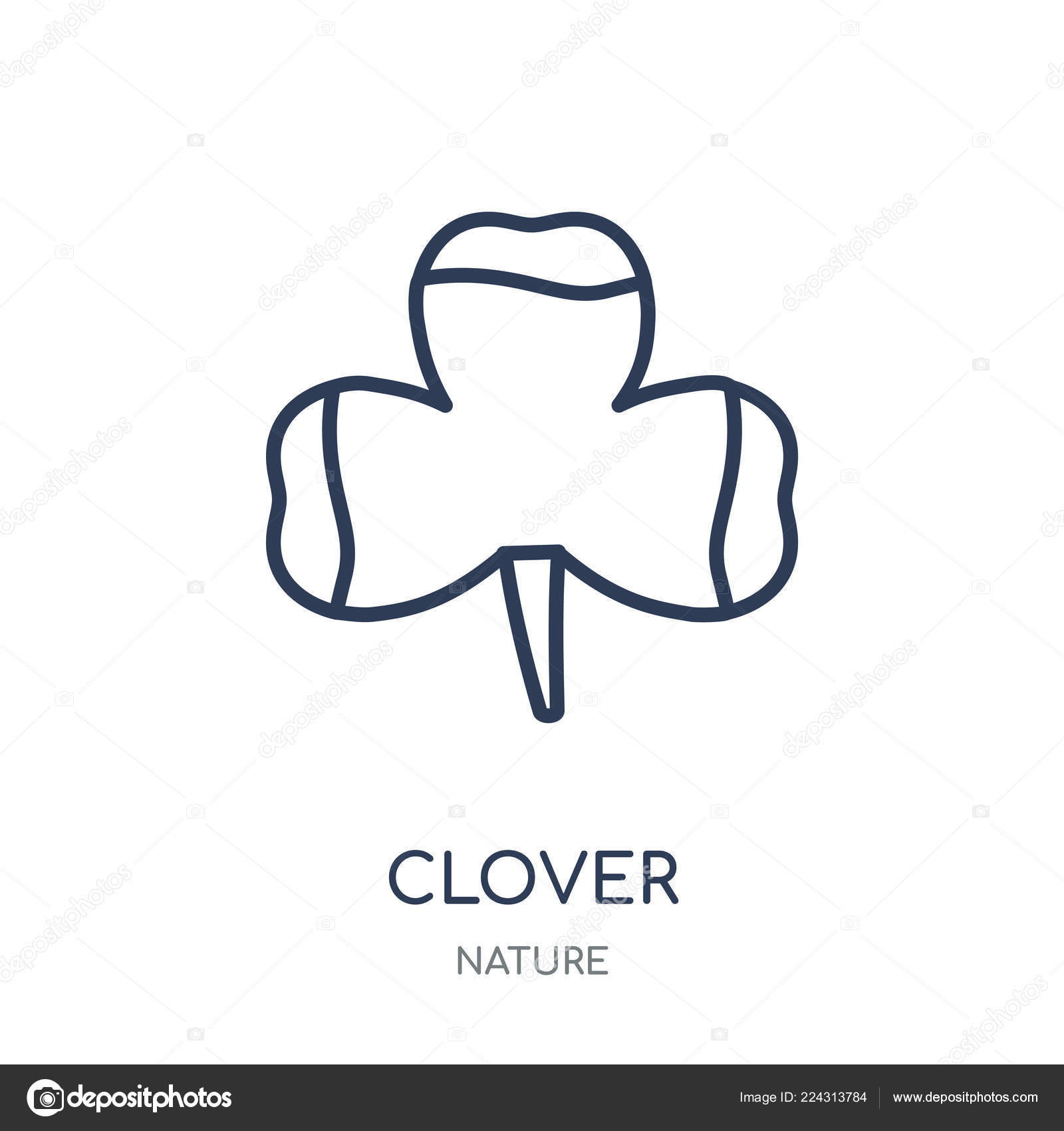 Clover Icon Clover Linear Symbol Design Nature Collection Simple ...