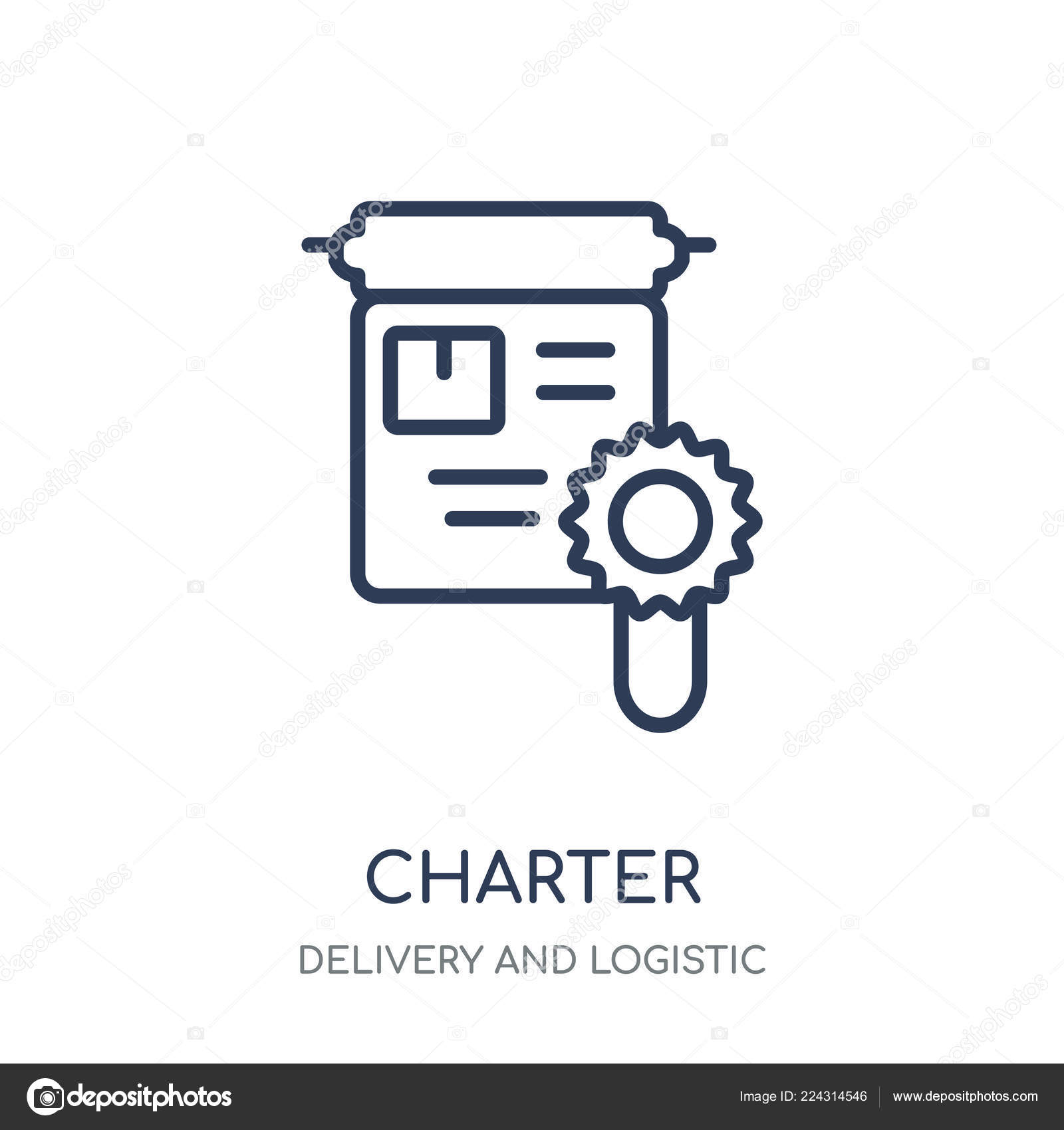 Charter Icon Charter Linear Symbol Design Delivery Logistic Collection ...