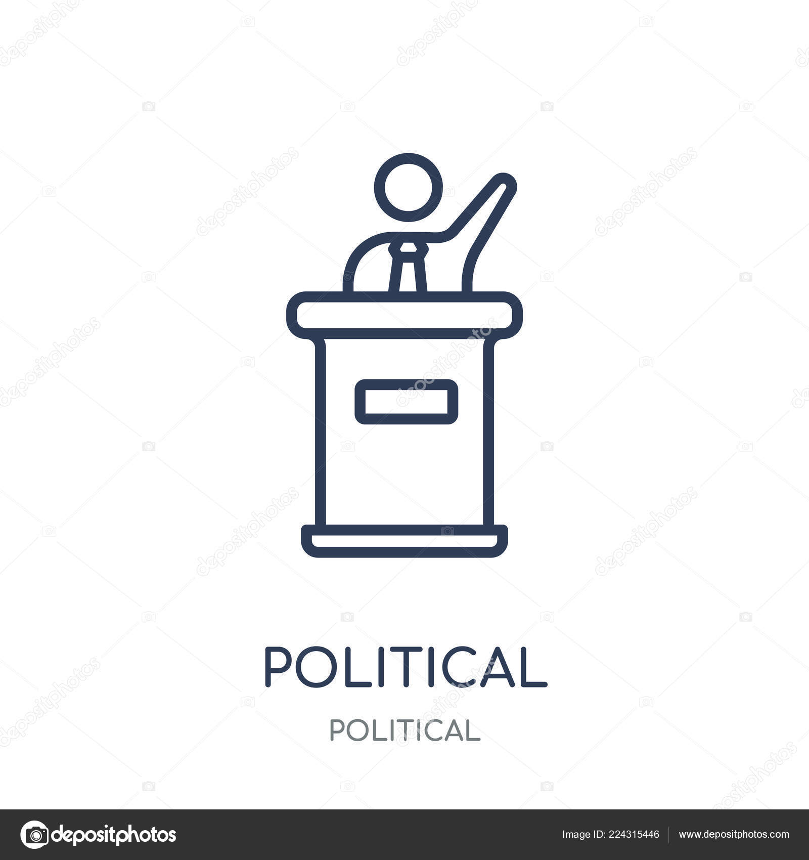 Political Candidate Speech Icon Political Candidate Speech Linear ... Political Candidate Speech Icon Political Candidate Speech Linear ...