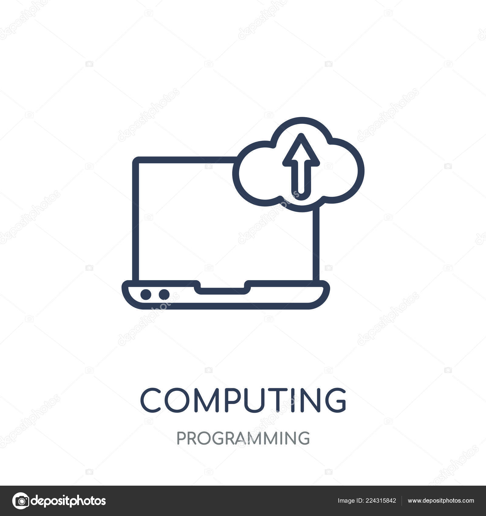 Computing Icon Computing Linear Symbol Design Programming Collection ...