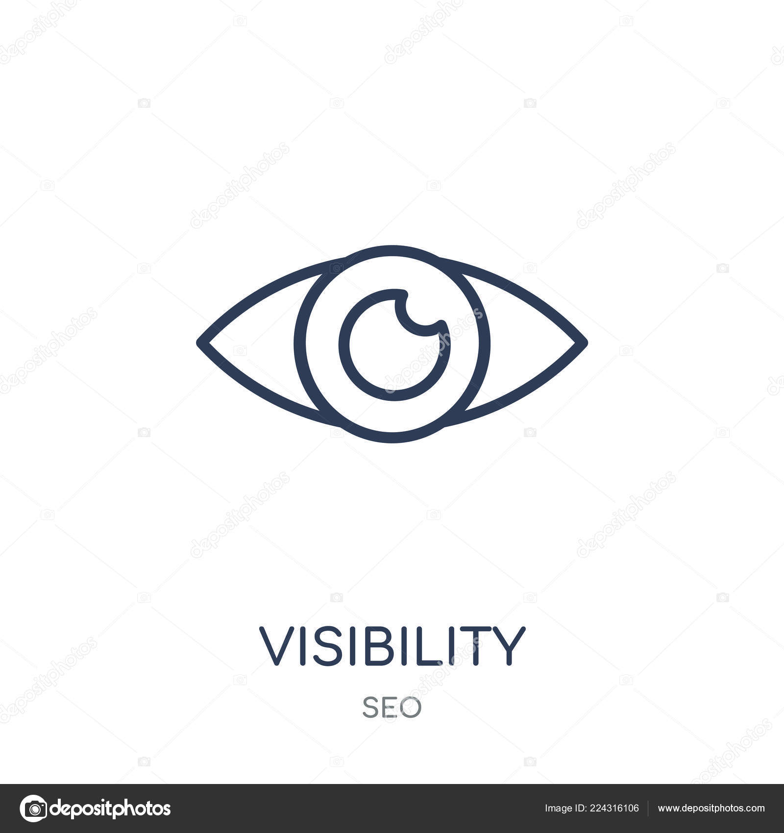 Visibility Icon Visibility Linear Symbol Design Seo Collection Simple ...