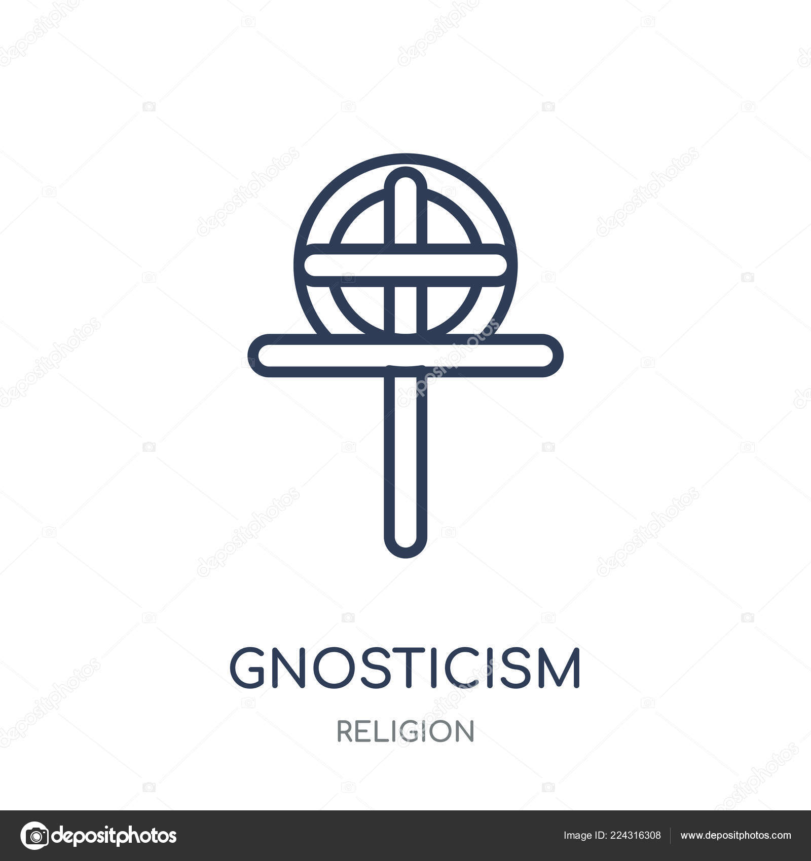 Gnosticism Icon Gnosticism Linear Symbol Design Religion Collection ...
