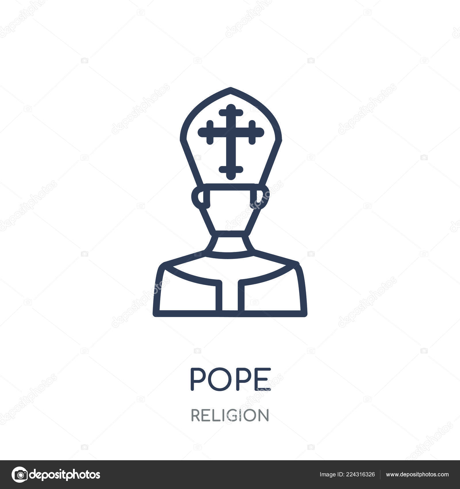 Pope Hat Drawing