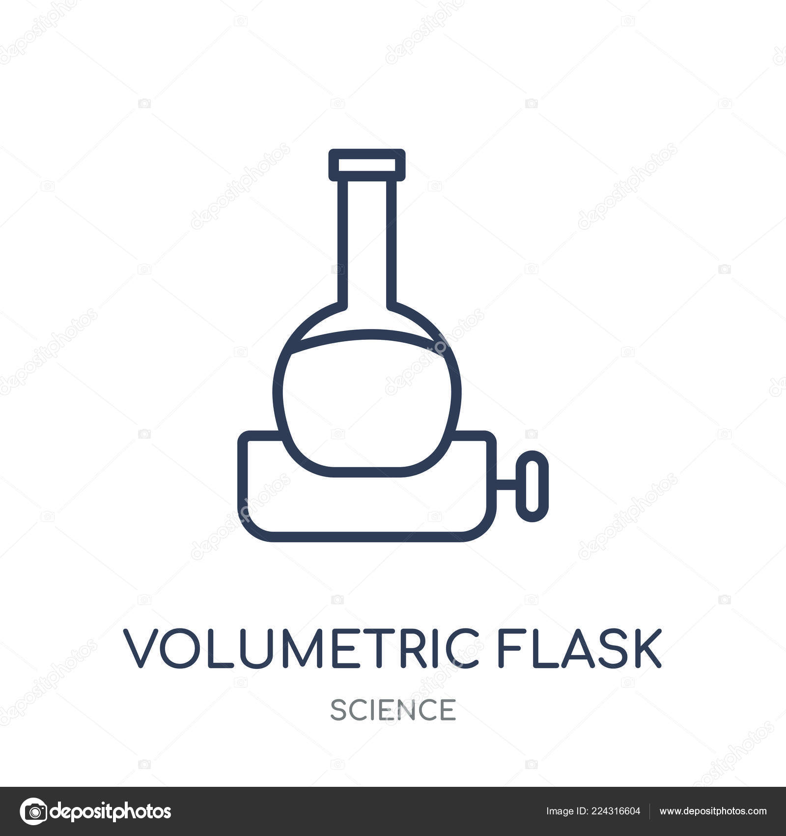 Volumetric Flask Icon Volumetric Flask Linear Symbol Design Science ...