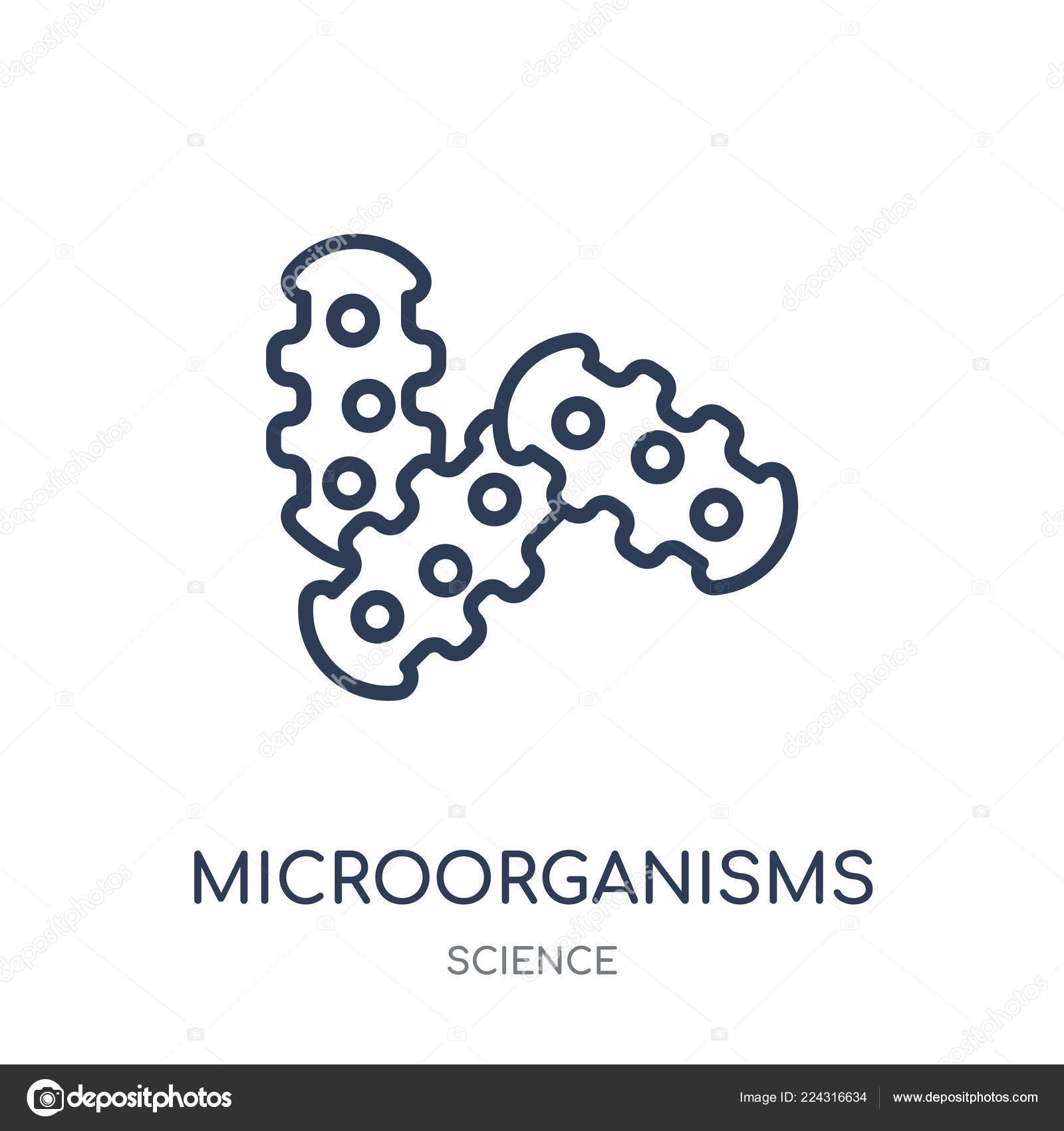 Microorganisms Icon Microorganisms Linear Symbol Design Science ...