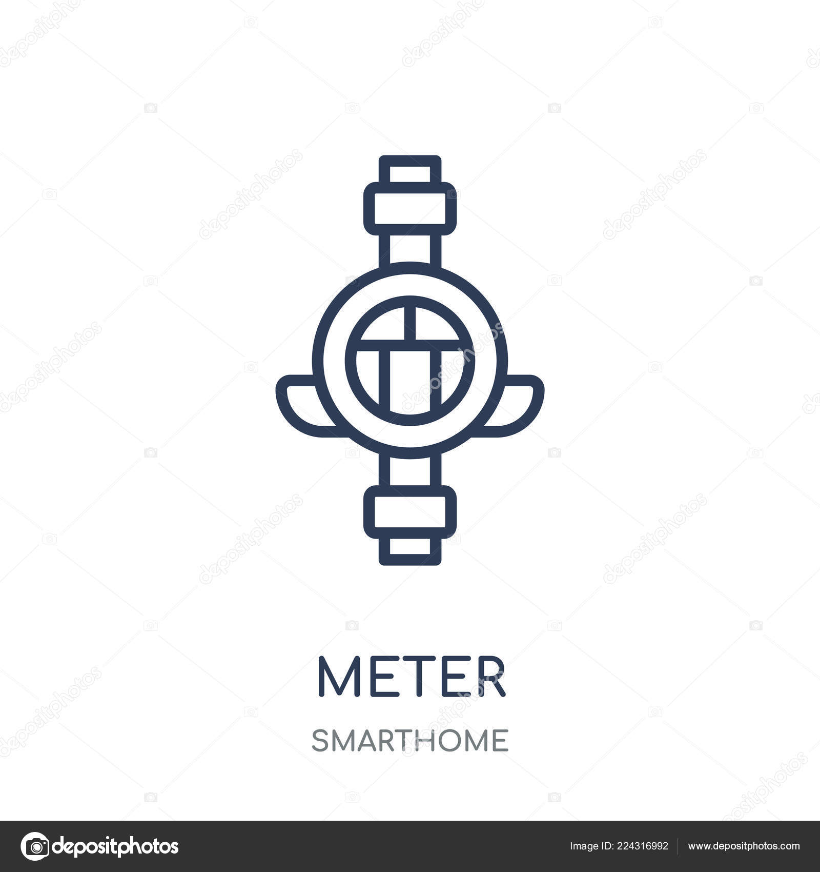 Meter Icon Meter Linear Symbol Design Smarthome Collection Simple ...