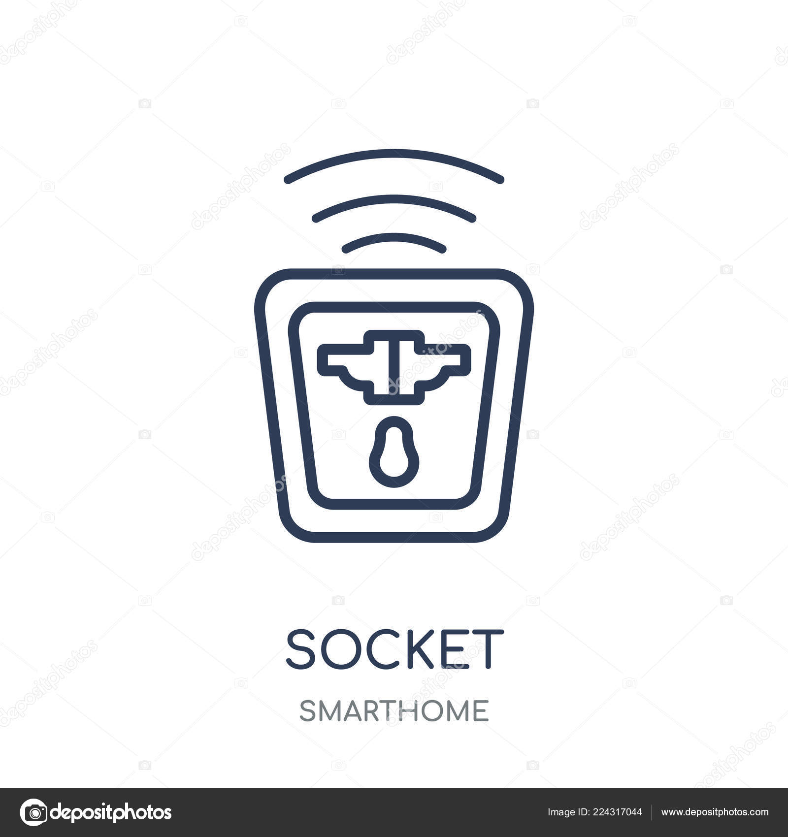 Socket Icon Socket Linear Symbol Design Smarthome Collection Simple ...