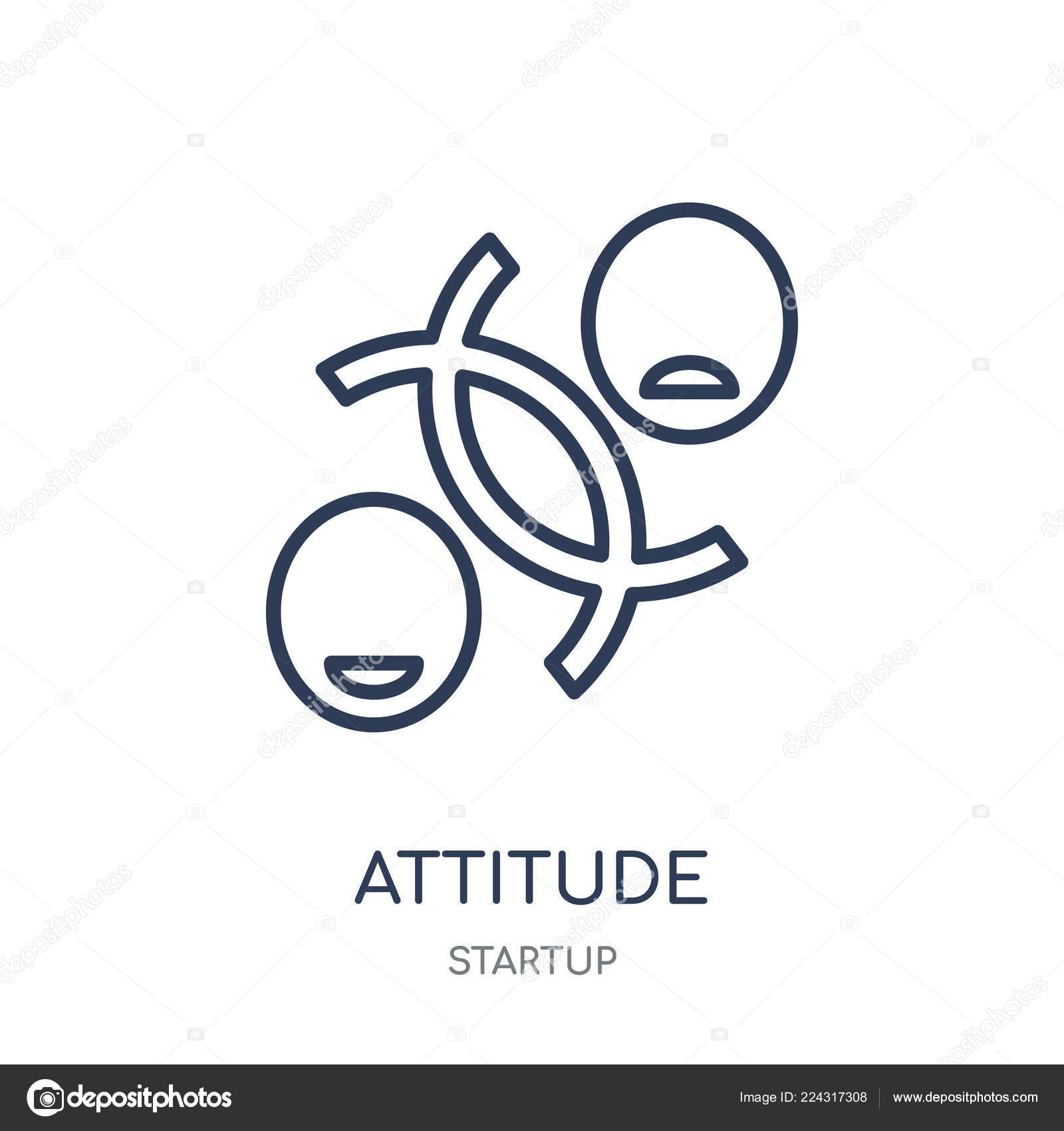 Attitude Icon Attitude Linear Symbol Design Startup Collection Simple ...