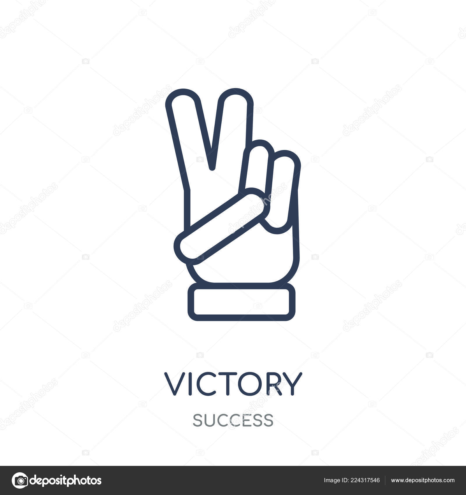 Victory Icon Victory Linear Symbol Design Success Collection Simple ...