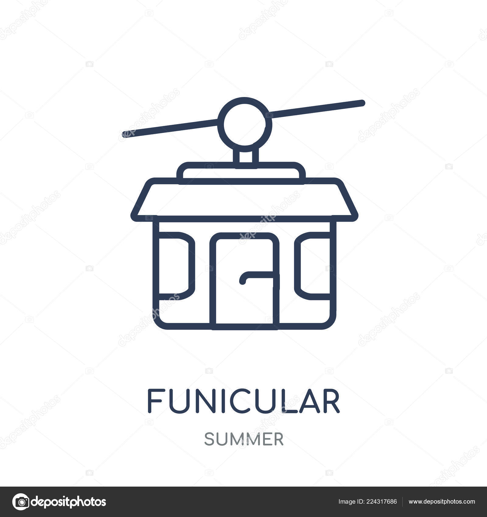 Funicular Icon Funicular Linear Symbol Design Summer Collection Simple ...