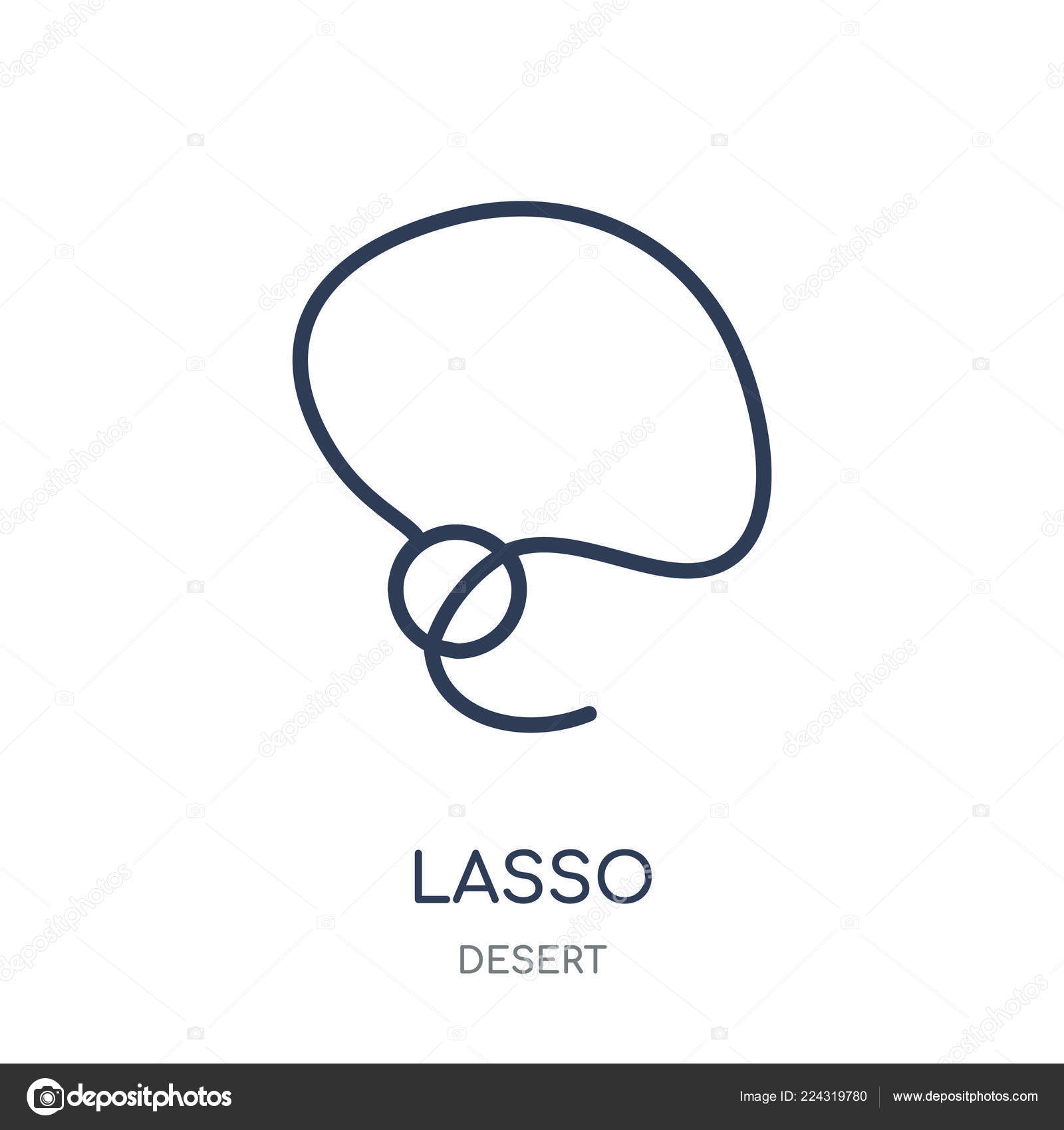 Lasso Icon Lasso Linear Symbol Design Desert Collection Simple Outline ...