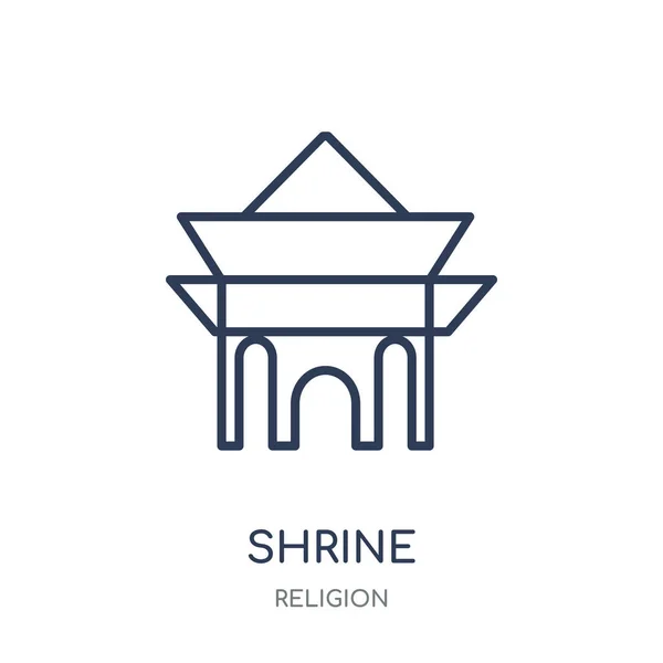 Shrine Icon Shrine Linear Symbol Design Religion Collection Simple ...