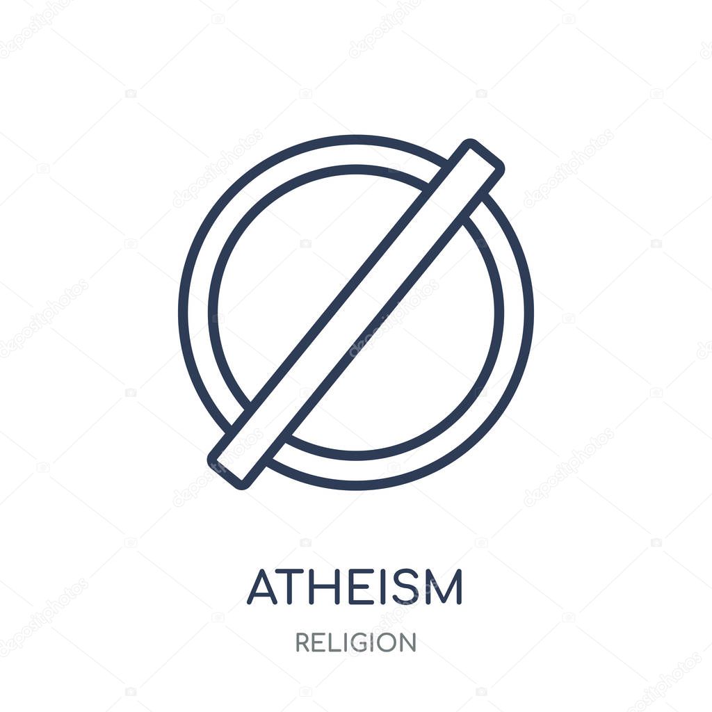 icono del ateísmo. diseño de símbolo lineal ateísmo de la colección ...