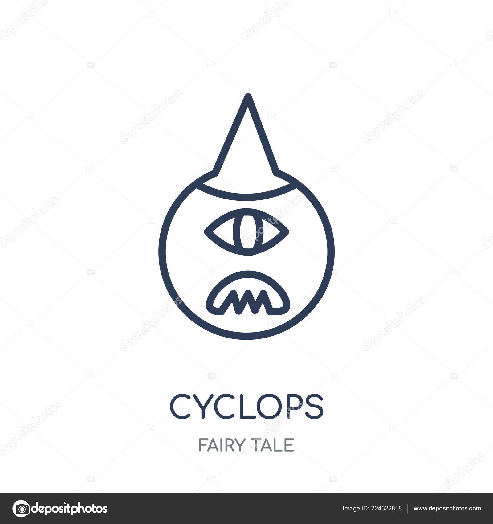 Cyclops Icon Cyclops Linear Symbol Design Fairy Tale Collection Simple Stock Vector Image by ...