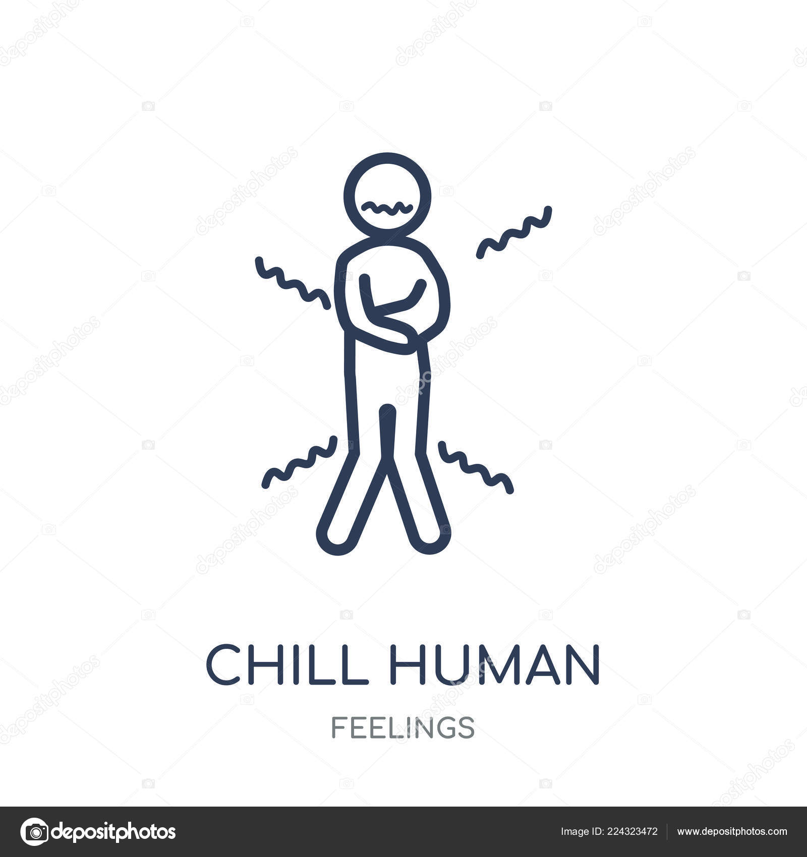 Chill Human Icon Chill Human Linear Symbol Design Feelings Collection ...