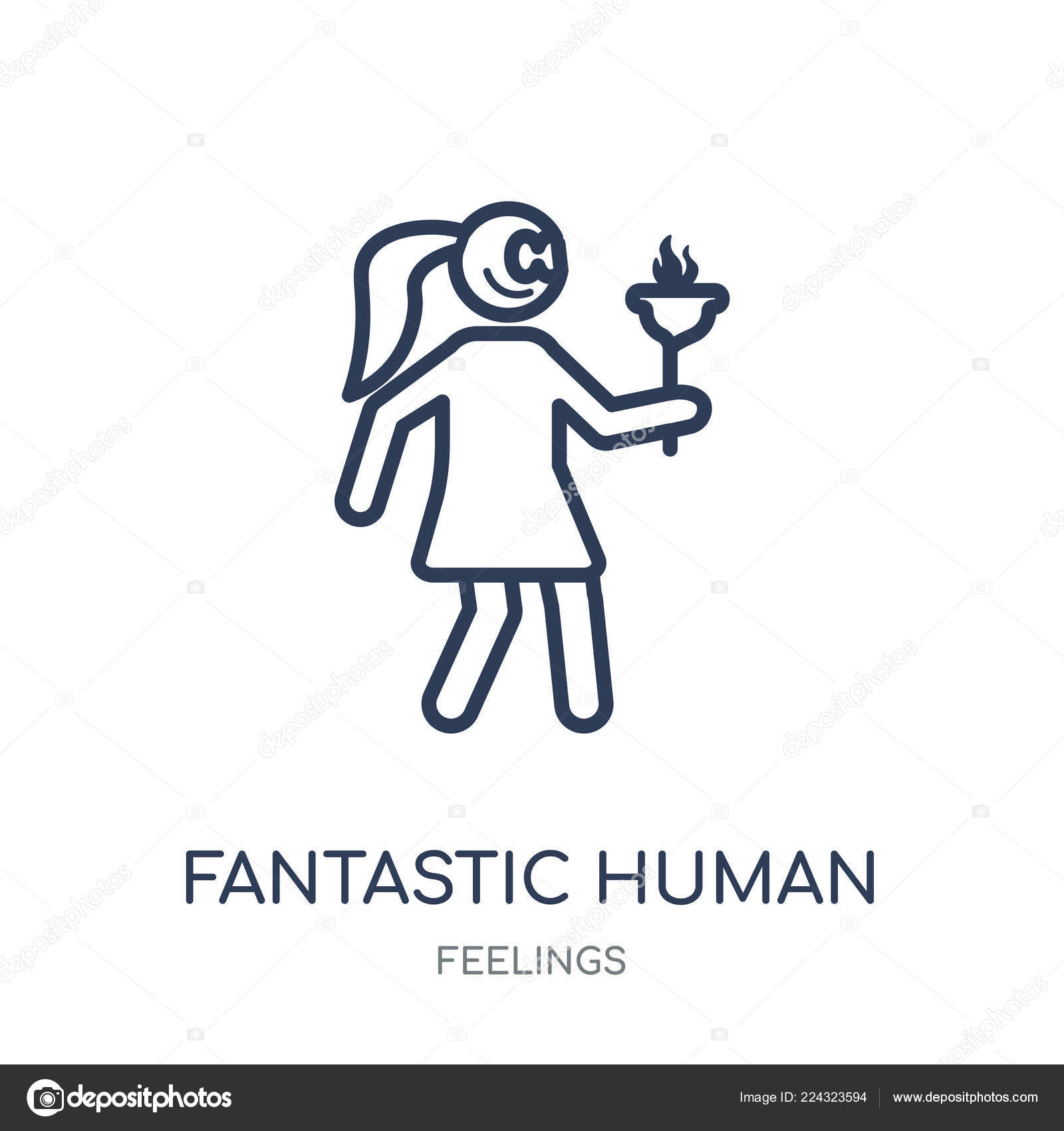 Fantastic Human Icon Fantastic Human Linear Symbol Design Feelings ...