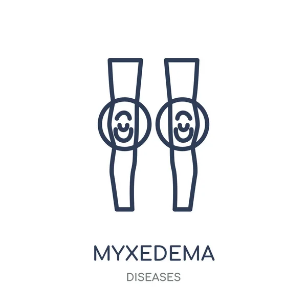 Icono Mixedema Diseño Símbolo Lineal Mixedema Colección Enfermedades ...