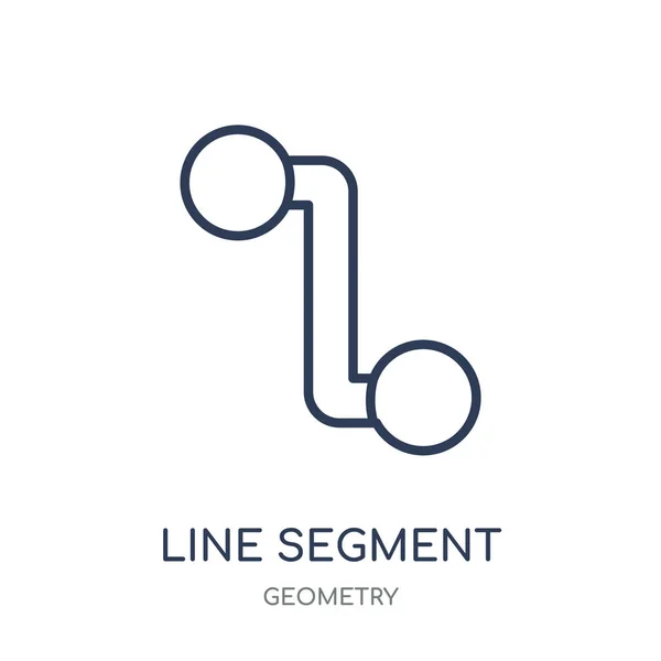 Icono Segmento Diseño Símbolo Lineal Segmentado Colección Geometry ...
