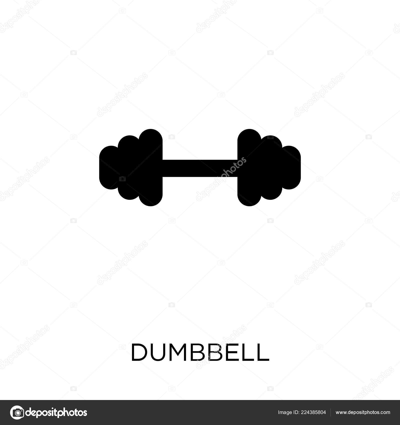 Icono De Pesas Gym Dumbbell Icon, Filled Flat Sign, Solid Glyph