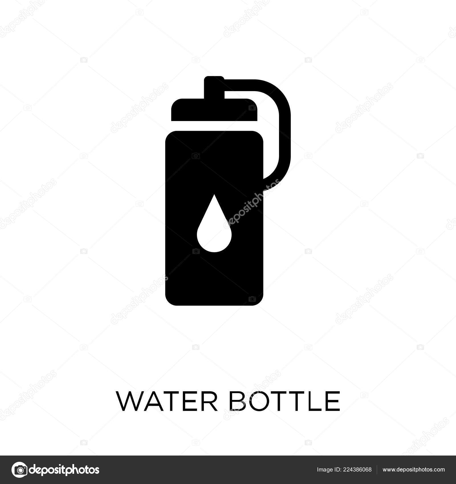 Water Bottle Icon Water Bottle Symbol Design Gym Fitness Collection ...