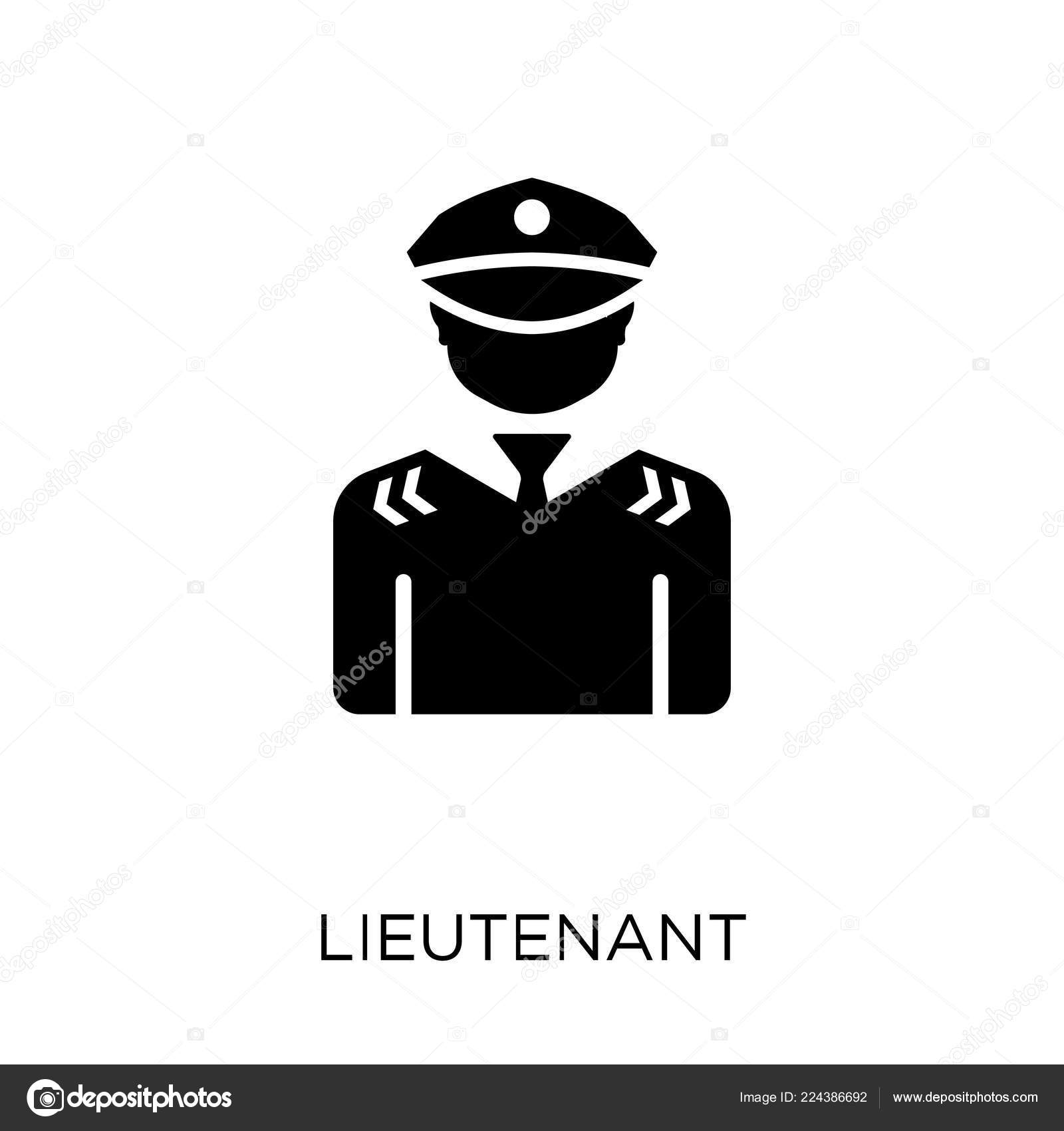 Lieutenant Icon Lieutenant Symbol Design Army Collection Stock Vector ...