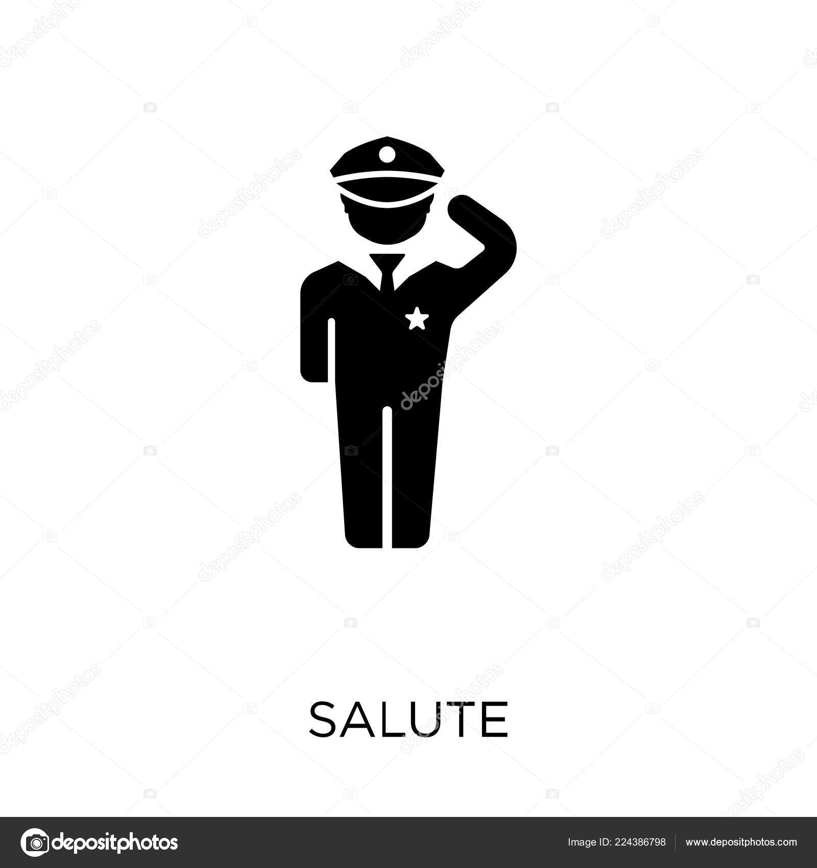 Salute Icon Salute Symbol Design Army Collection Stock Vector Image by ...