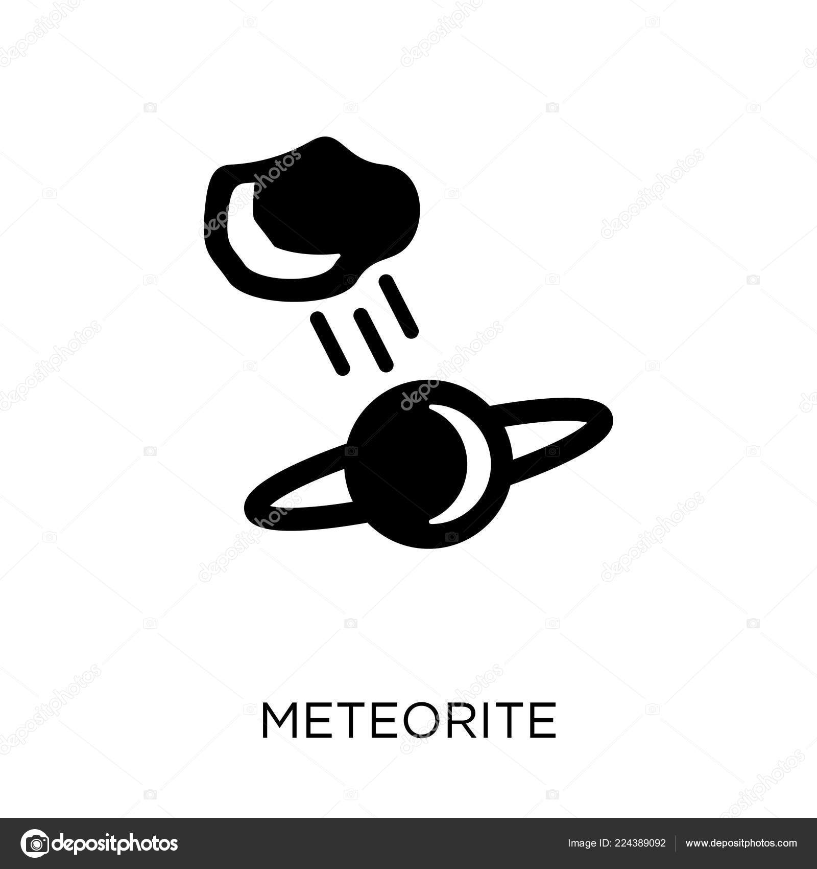 Meteorite Icon Meteorite Symbol Design Astronomy Collection Stock ...