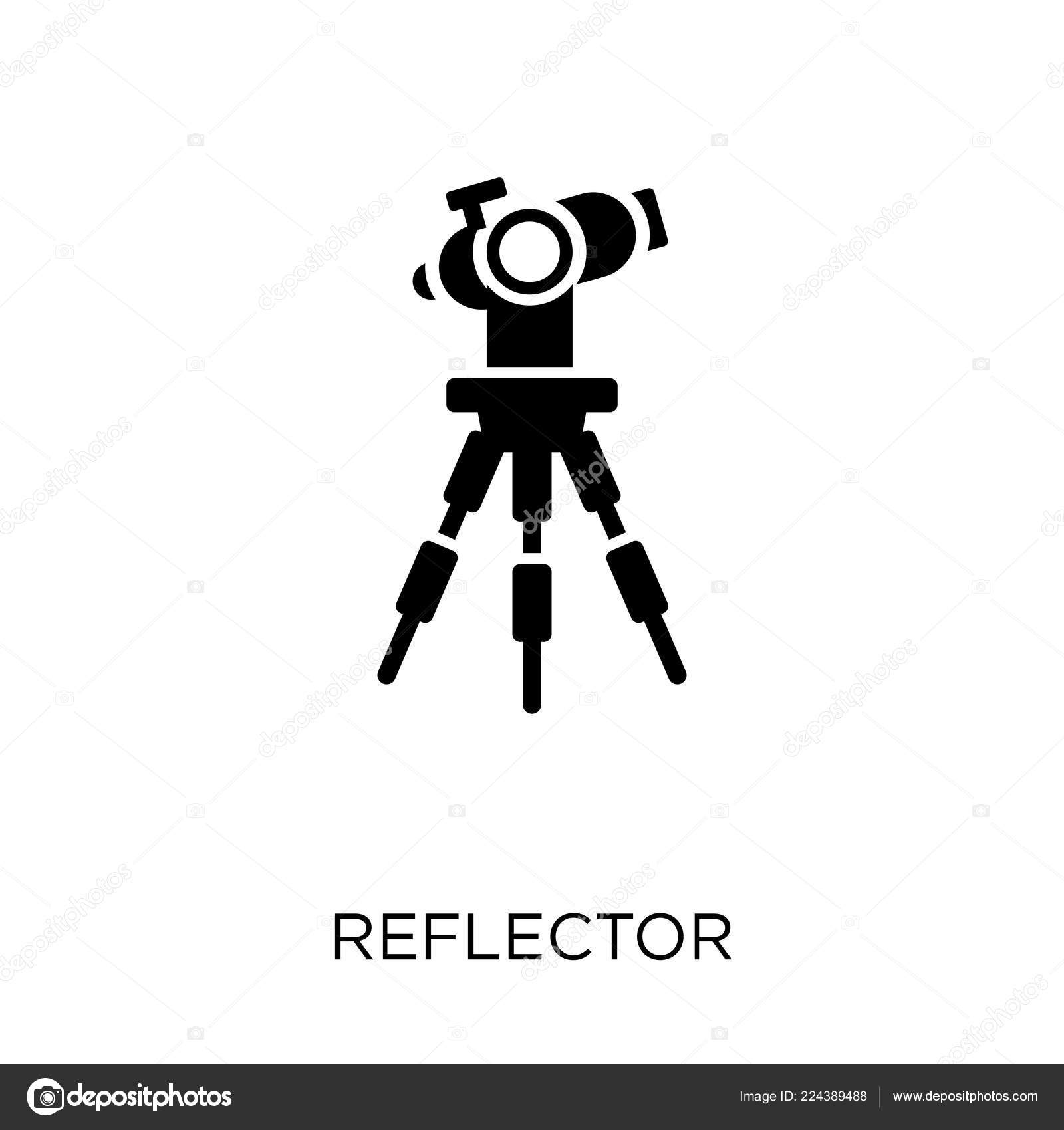 Reflector Icon Reflector Symbol Design Astronomy Collection Stock ...