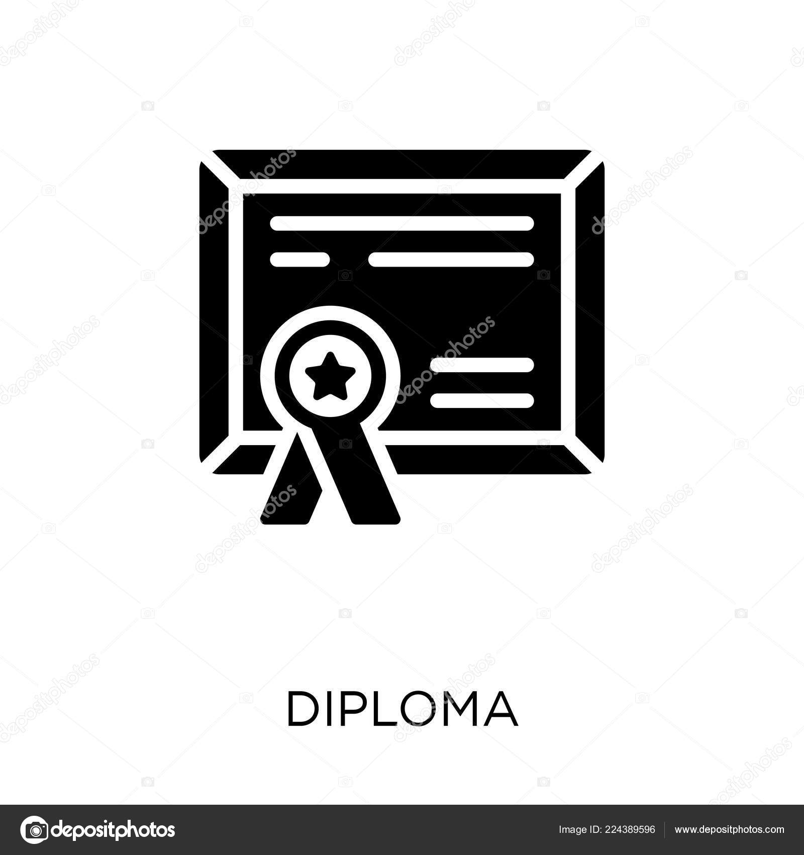 Diploma Icon Diploma Symbol Design Education Collection Stock Vector by ...