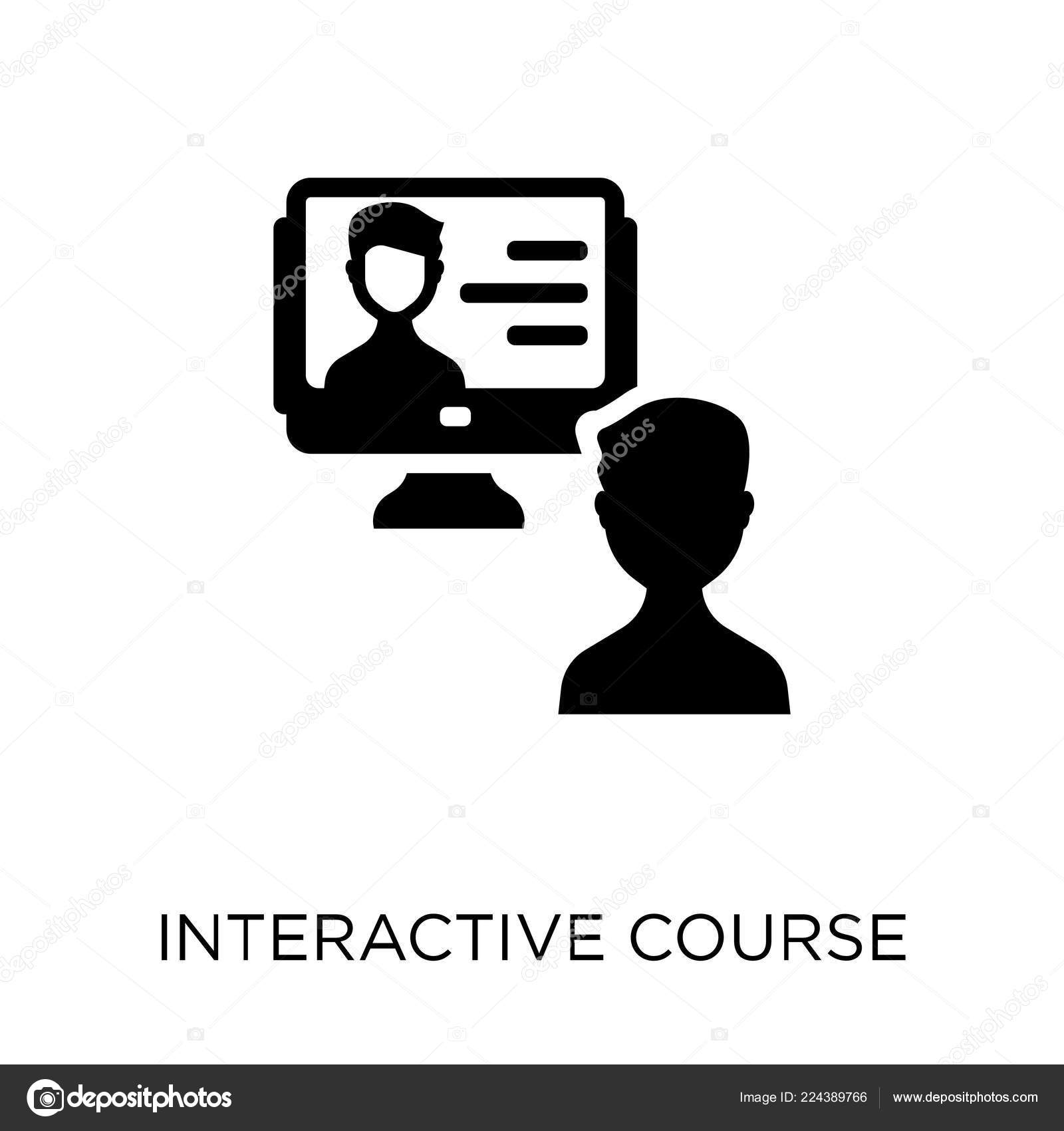 Interactive Course Icon Interactive Course Symbol Design Education ...