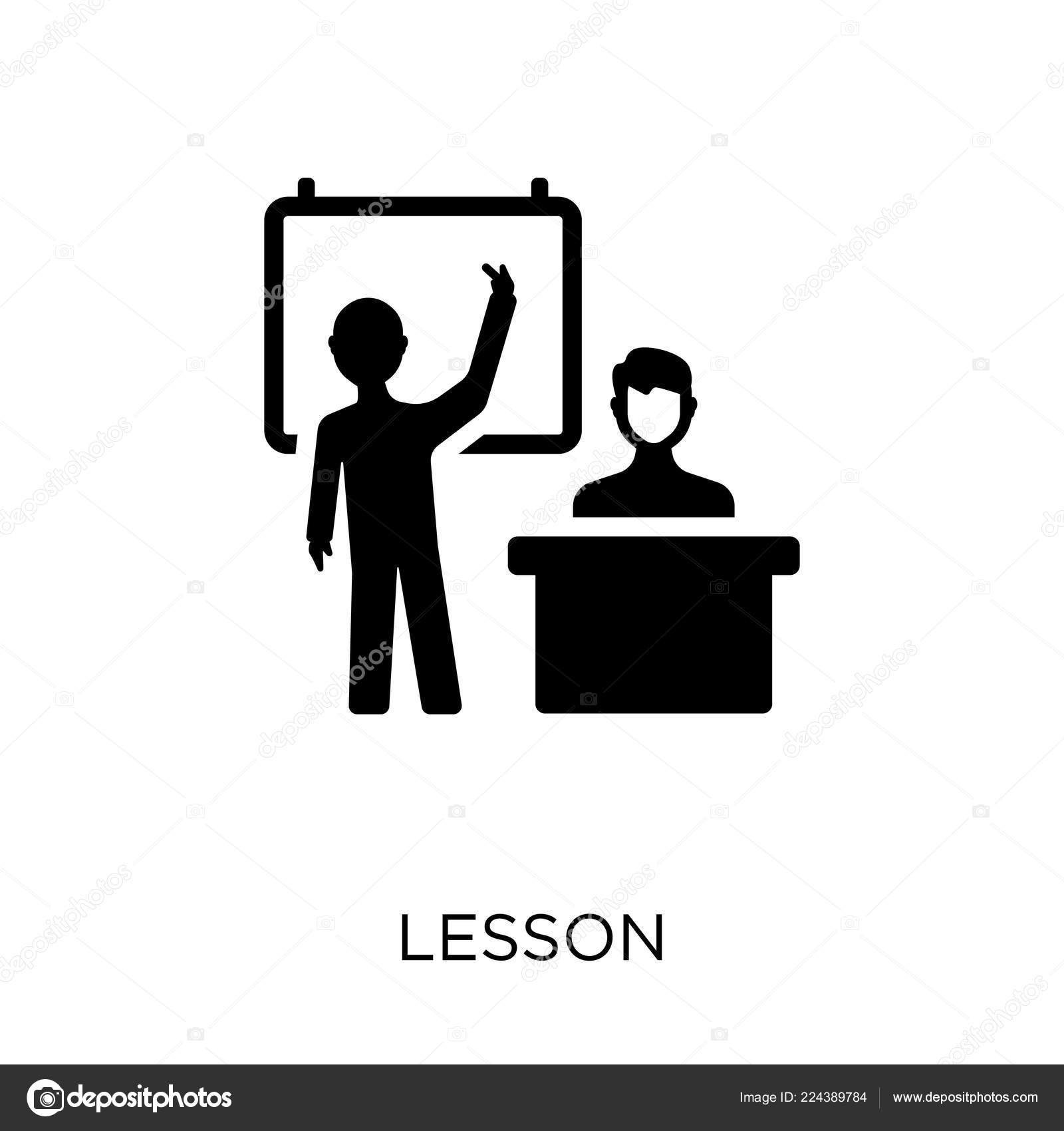 Lesson Icon Lesson Symbol Design Online Learning Collection Stock ...