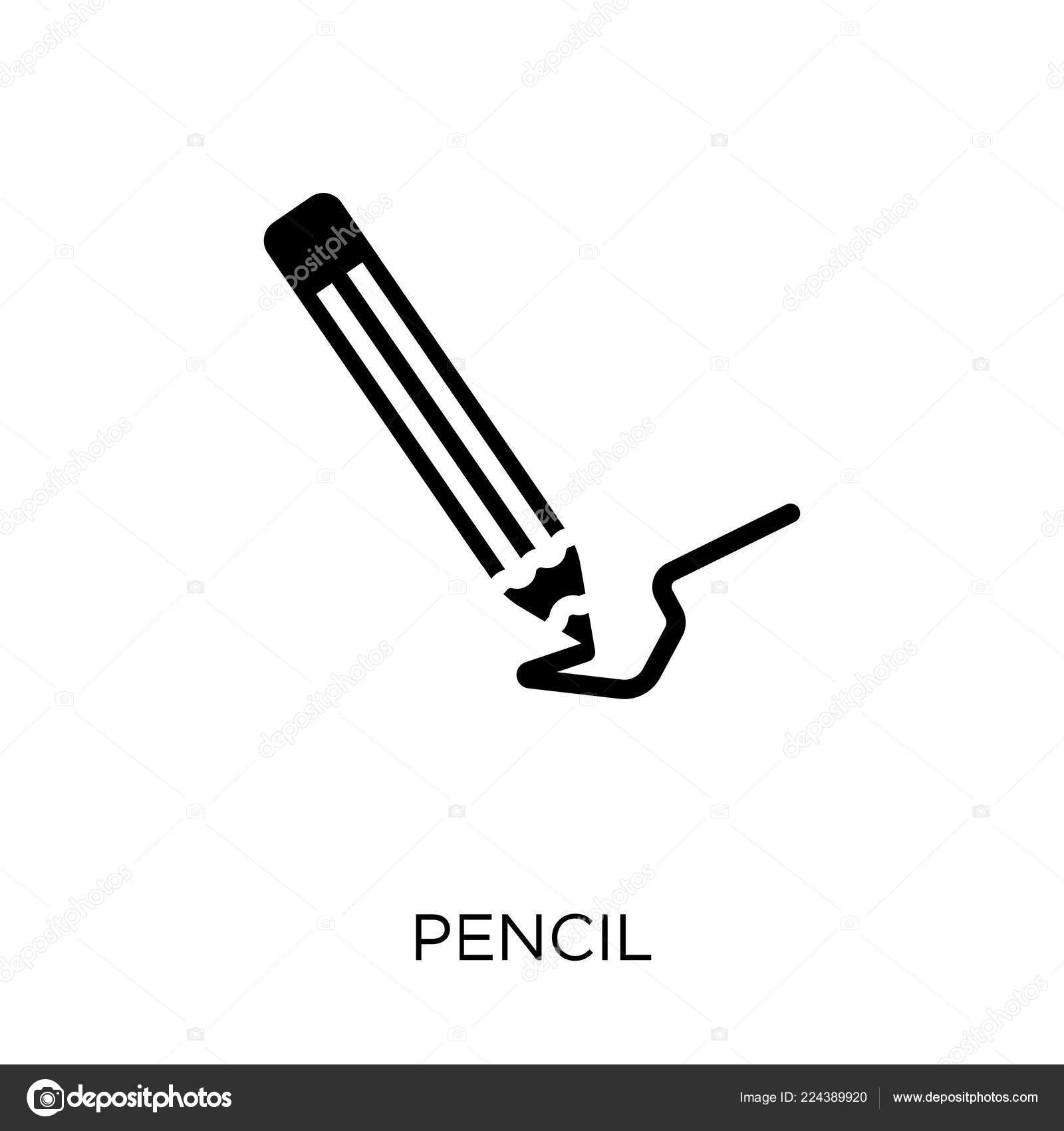 Pencil Icon Pencil Symbol Design Education Collection Stock Vector by ...