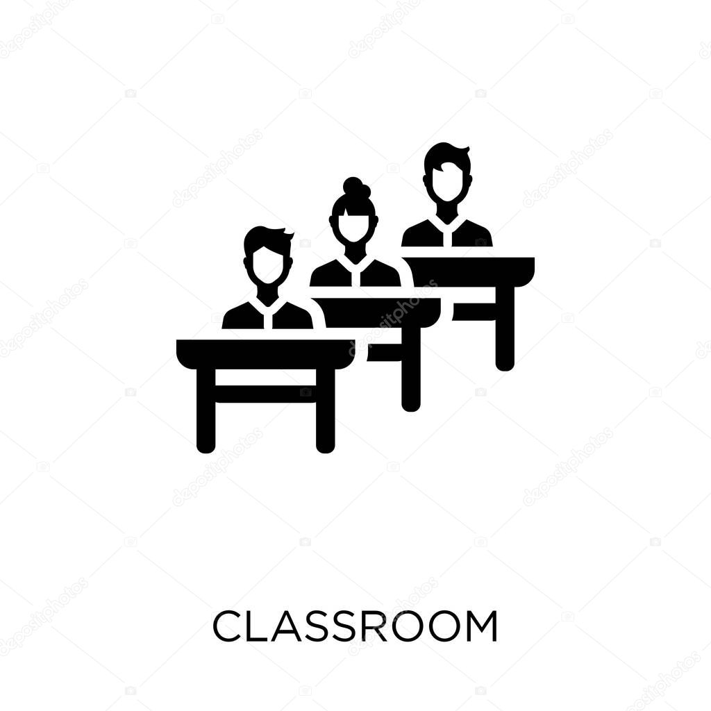 Icono del aula. Diseño de símbolo de aula de la colección Education. 2023