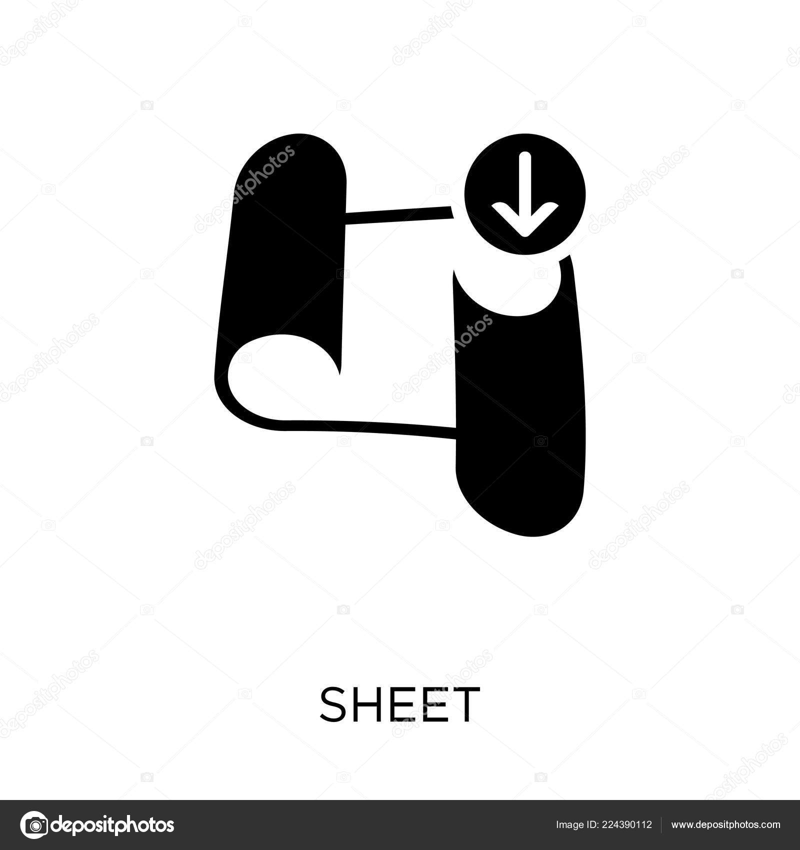 Sheet Icon Sheet Symbol Design Online Learning Collection Stock Vector ...