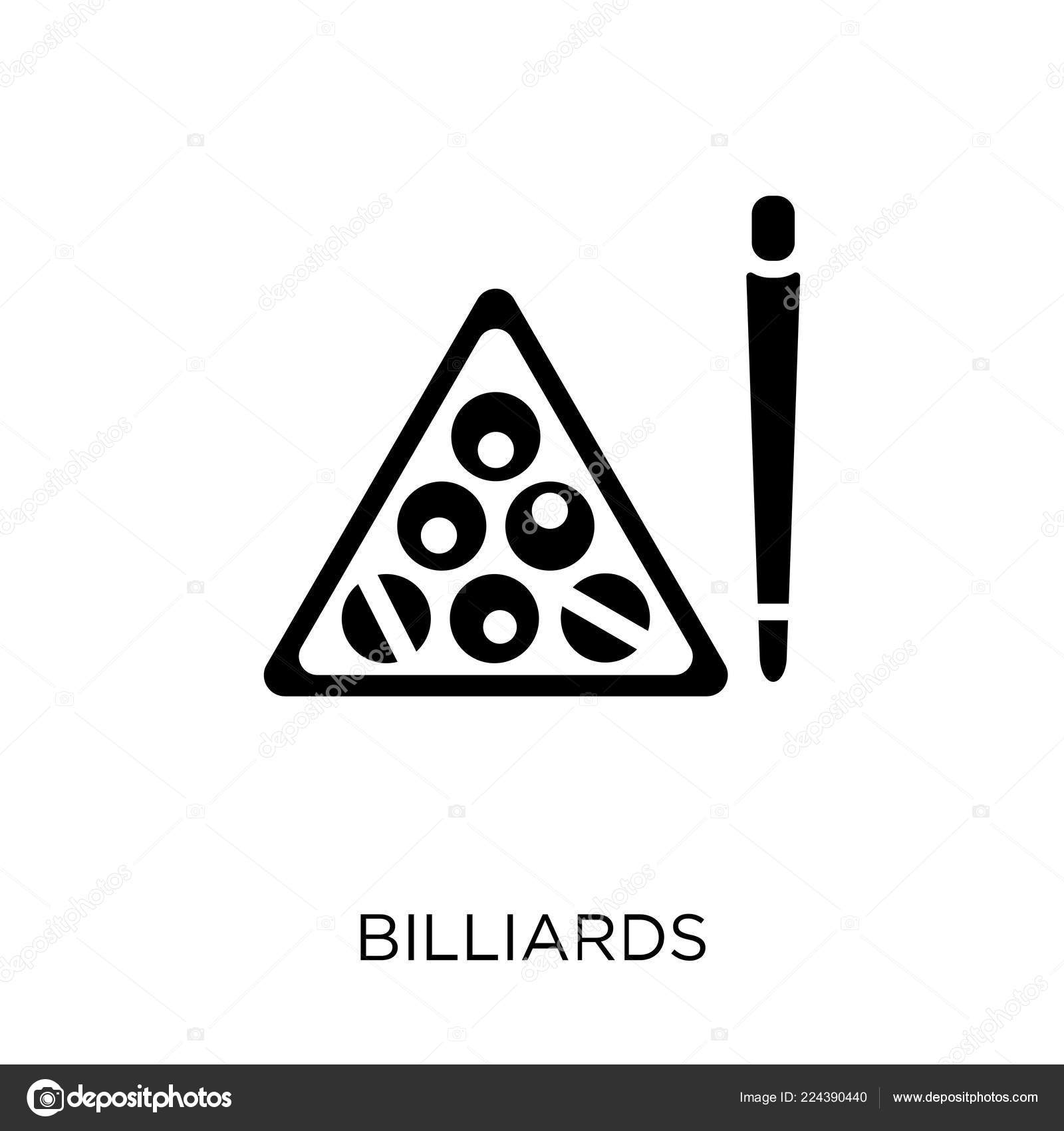 Billiards Icon Billiards Symbol Design Entertainment Collection Stock ...
