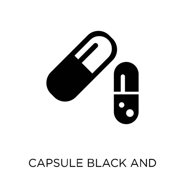Capsule Black White Variant Vector Linear Icon Isolated Transparent ...