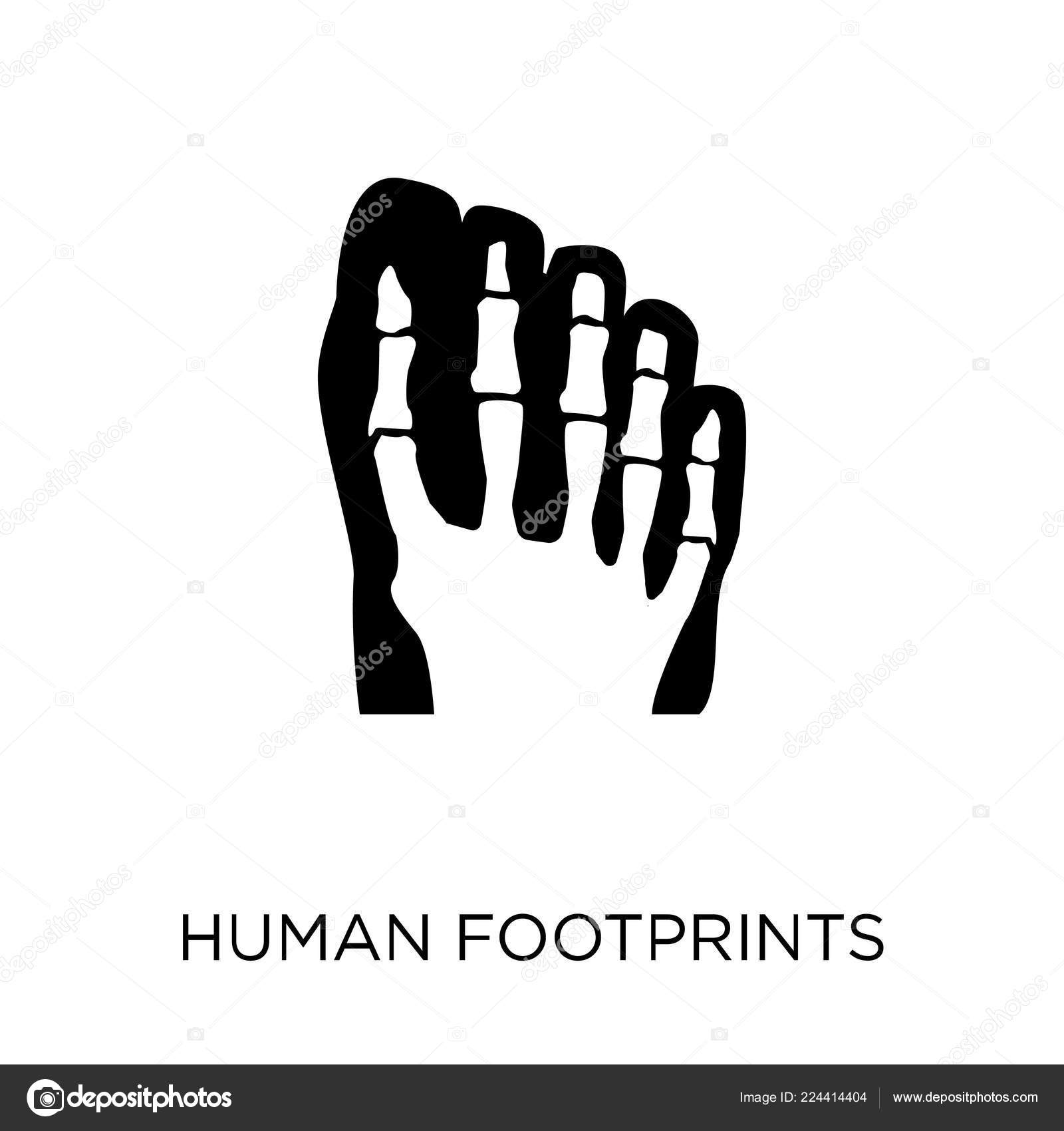 Human Footprints Icon Human Footprints Symbol Design Human Body Parts ...