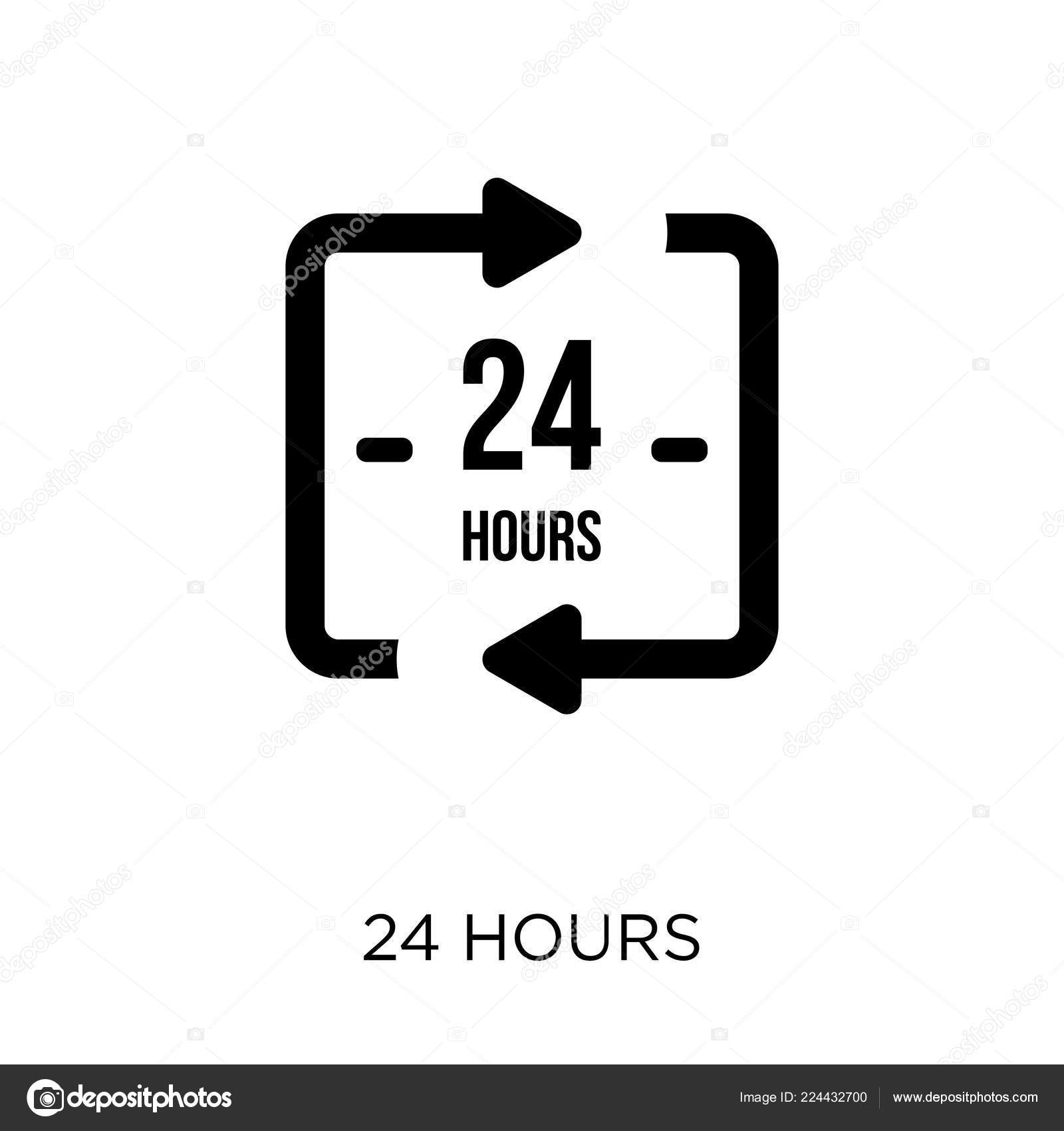 Hours Icon Hours Symbol Design Time Managemnet Collection Stock Vector ...