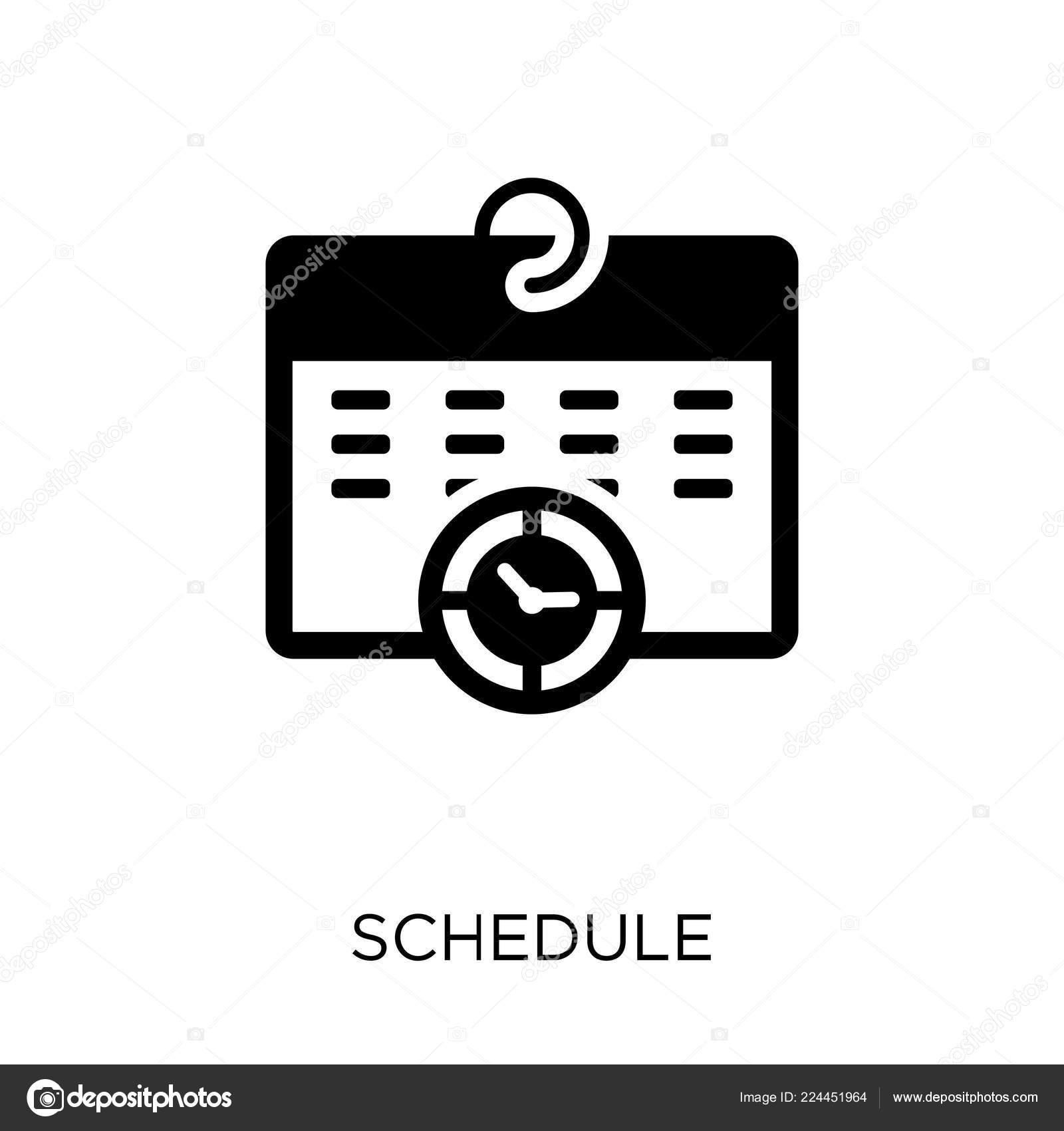 Zeitplan Symbol Zeitsymbol Design Aus Zeitmanagement Sammlung Stock ...